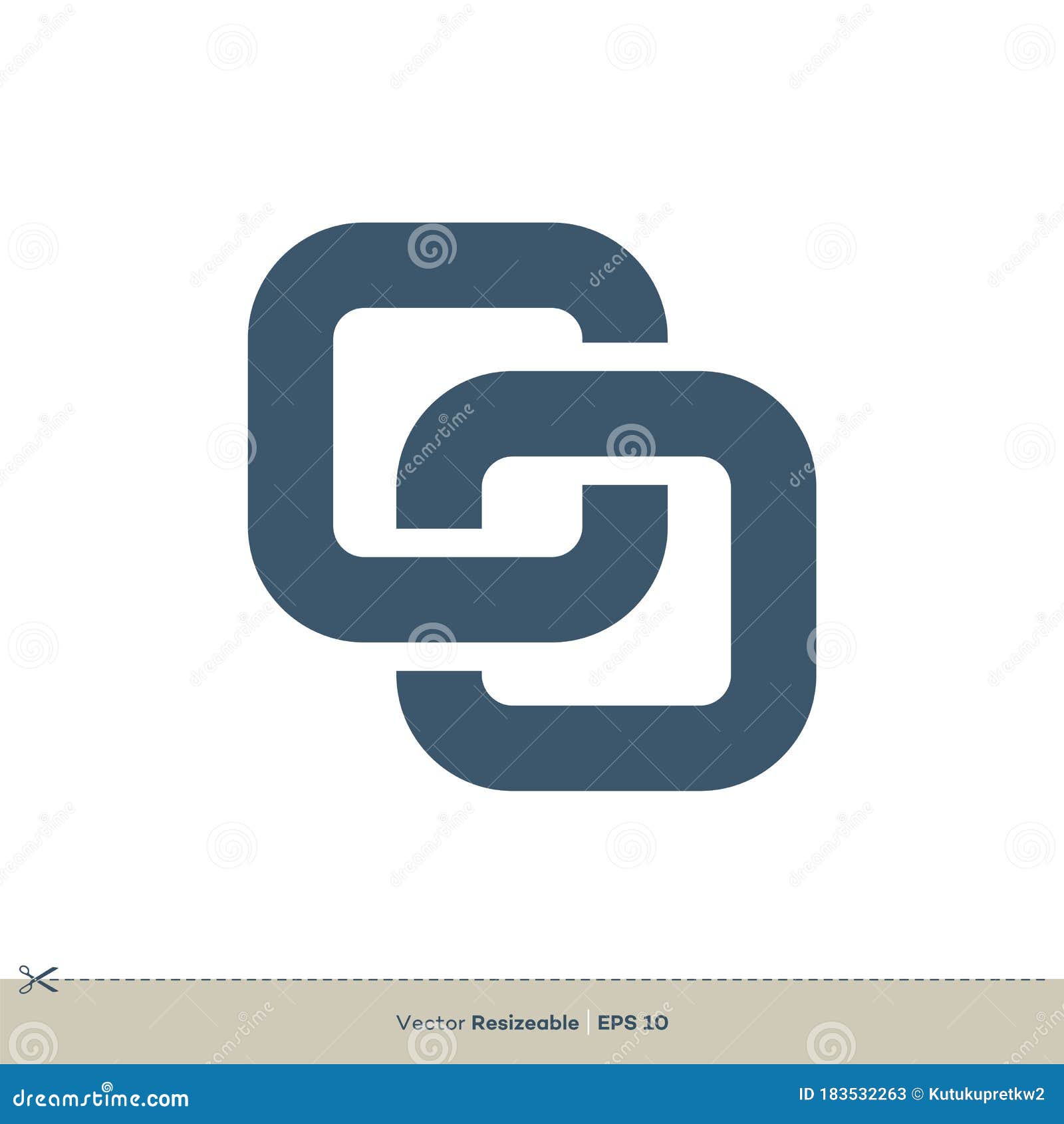 Chain Infinity Icon Vector Logo Template Illustration Design Stock ...