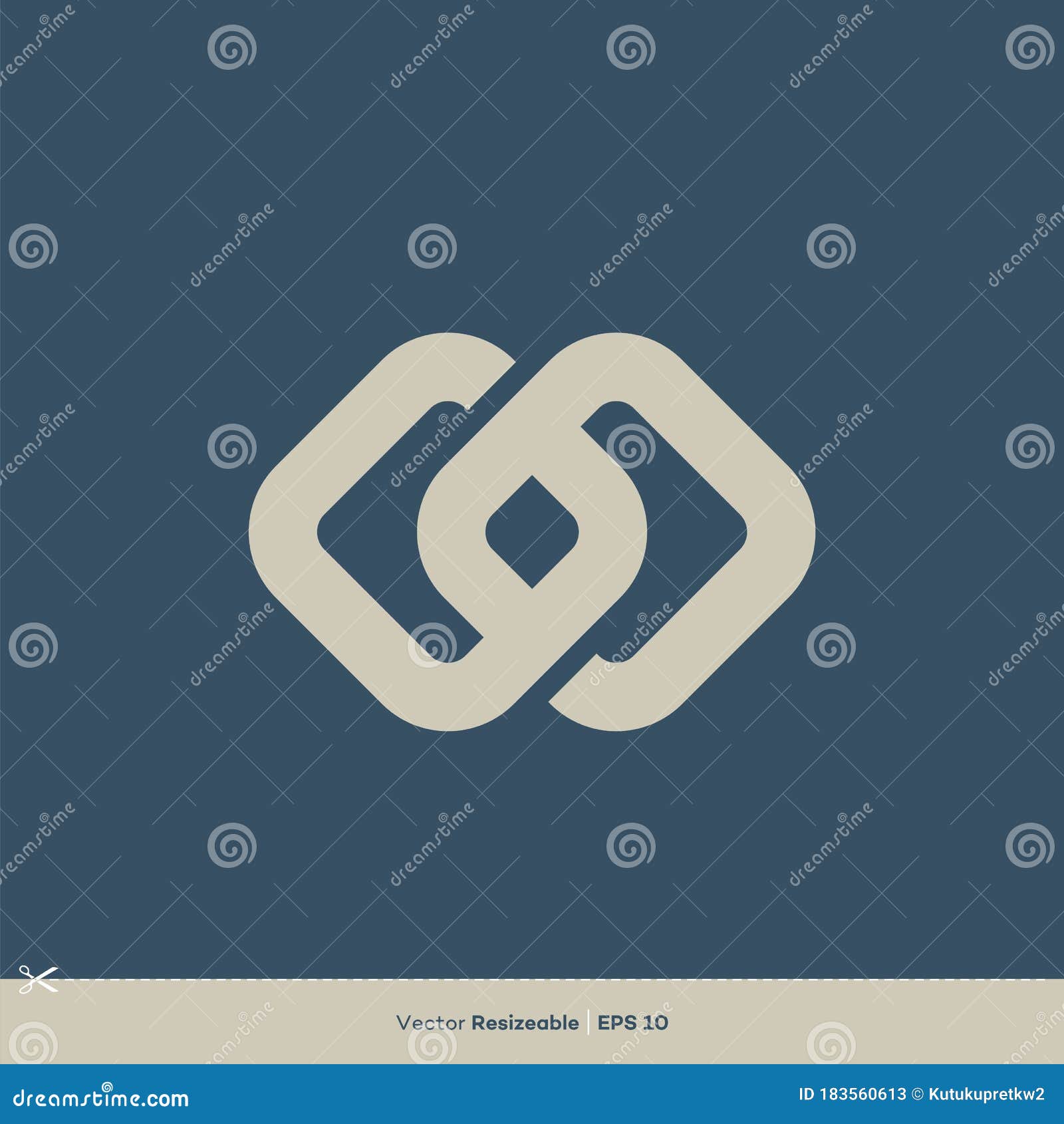 Chain Infinity Logo Template Illustration Design Stock Vector ...