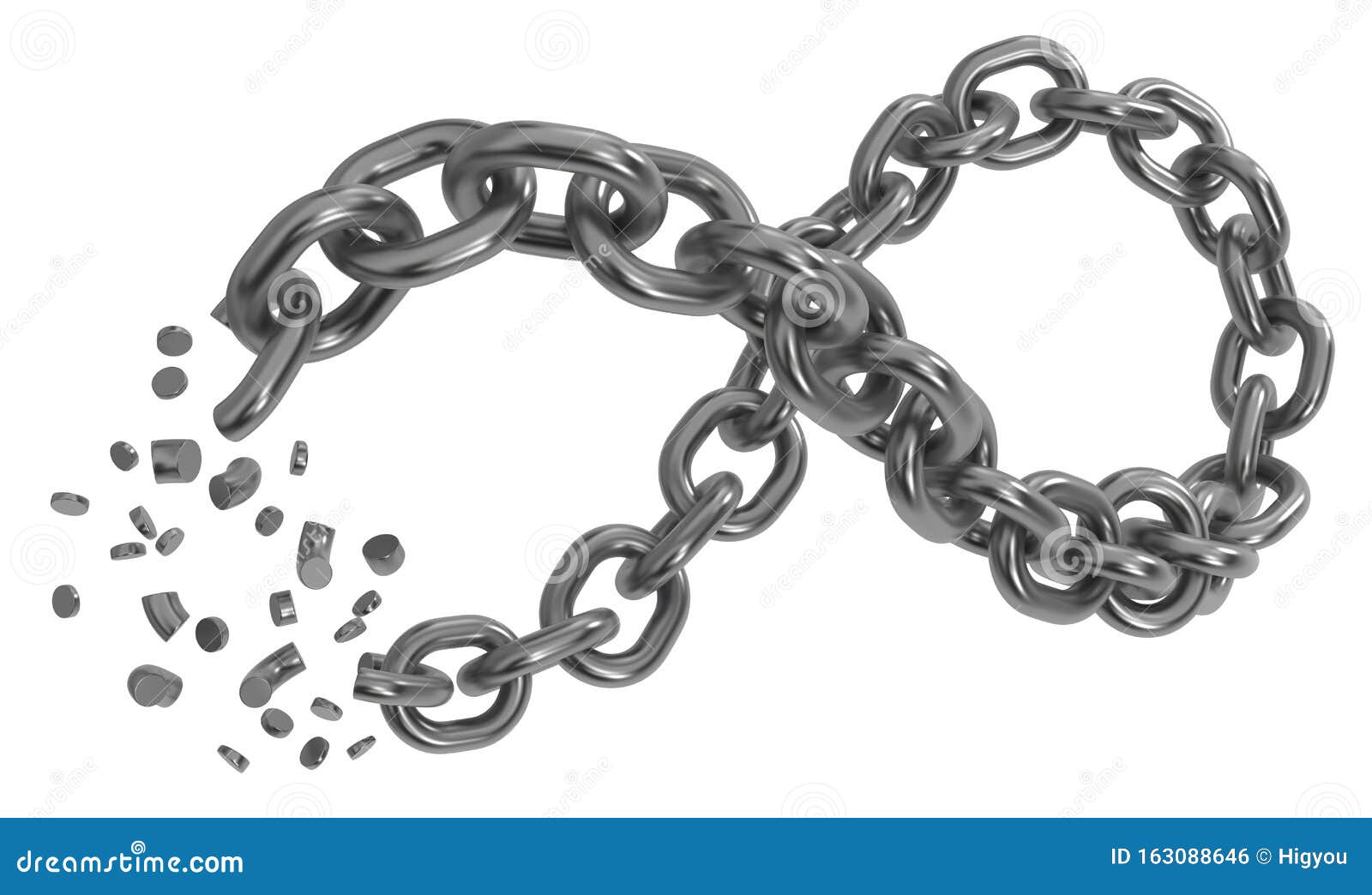 Chain Infinity Loop Break stock illustration. Illustration of object ...
