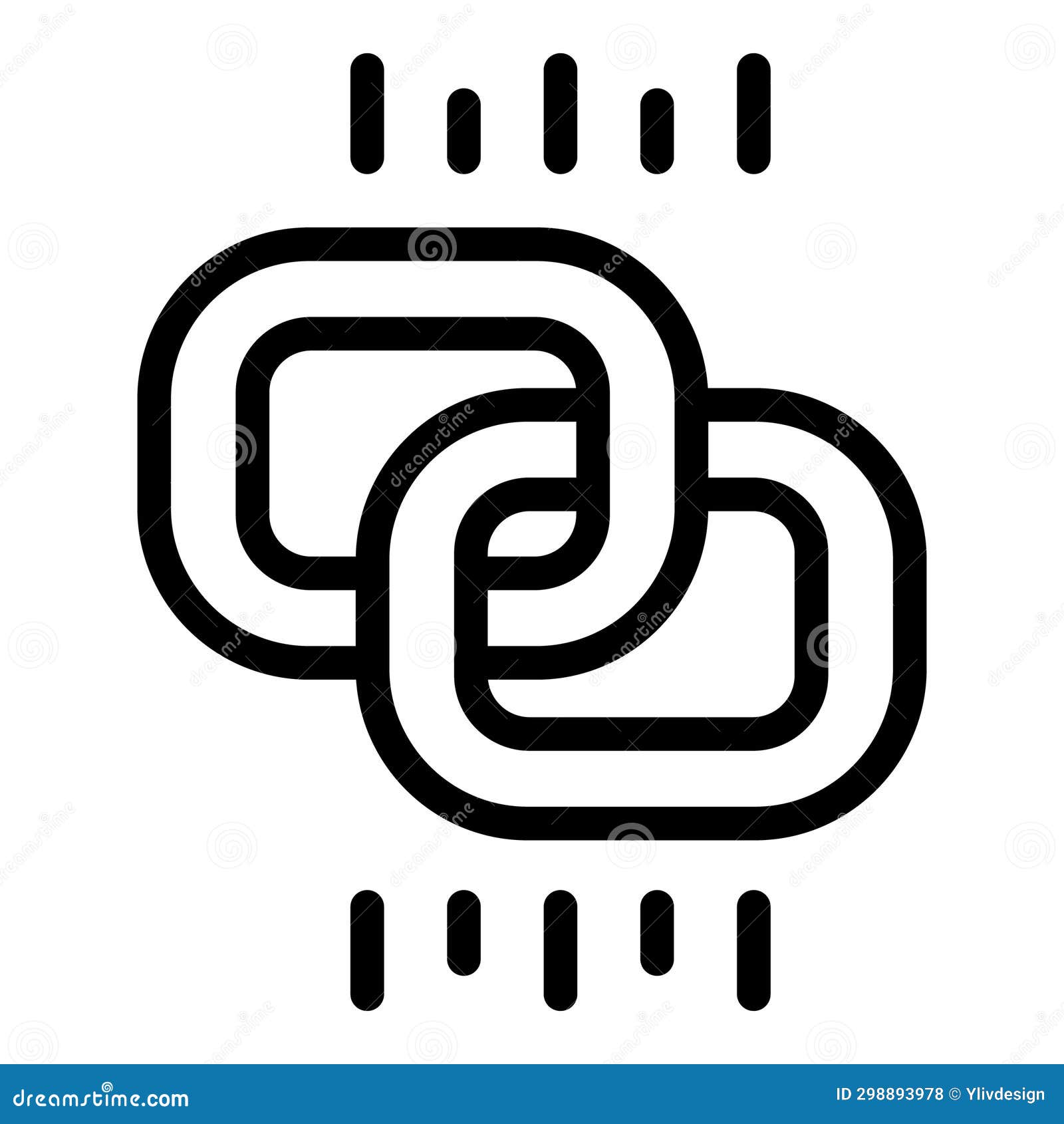 Chain Integrity Icon Outline Vector. Value Impact Core Stock ...