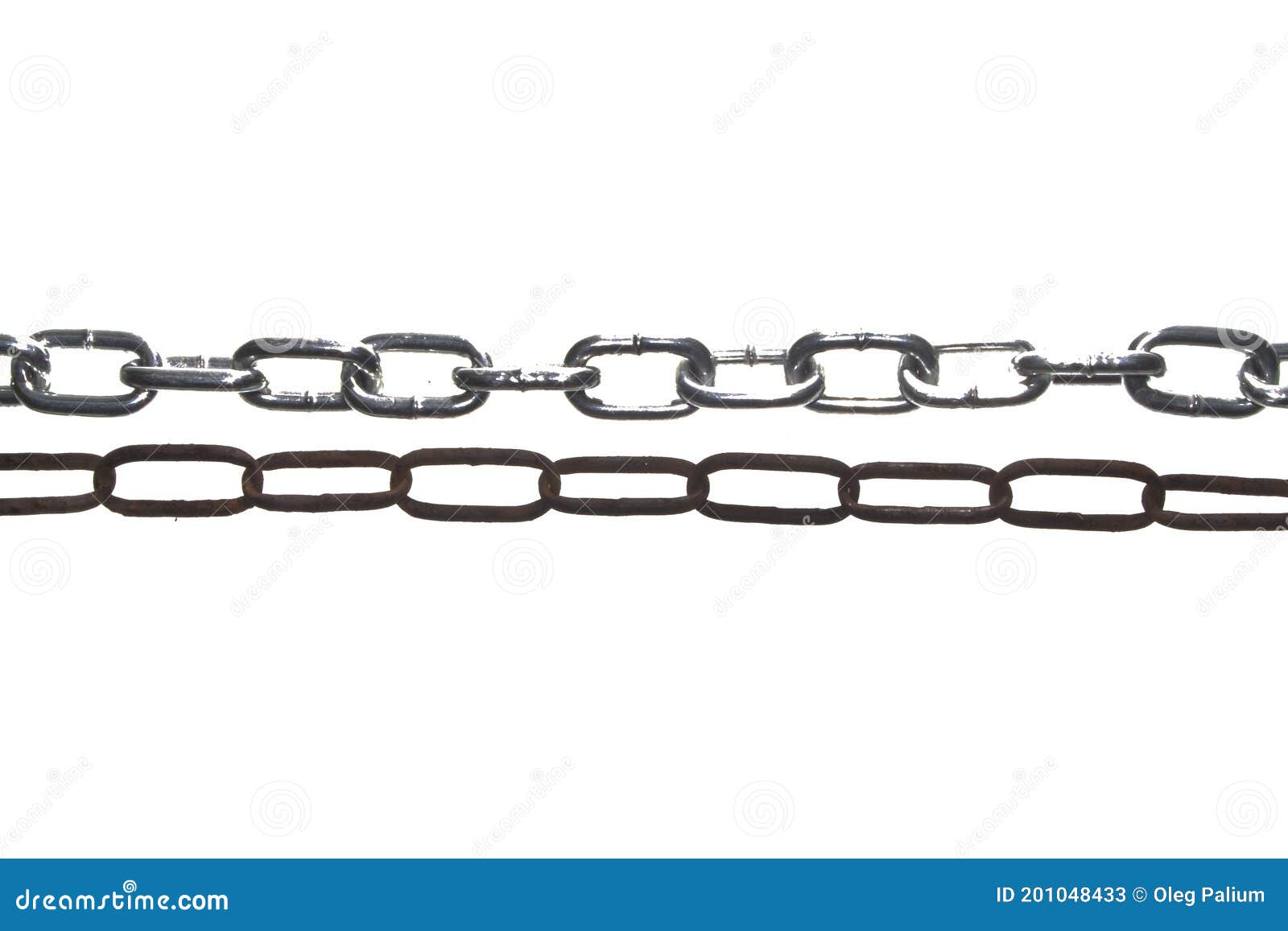 Chain Isolated on White Background Stock Image - Image of metallic ...