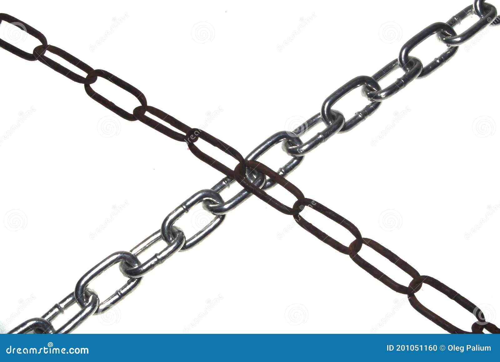 Chain Isolated on White Background Stock Photo - Image of lock ...