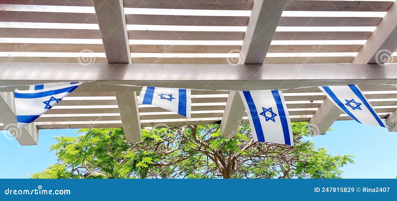 A Chain of israel flags stock image. Image of chain - 247815829