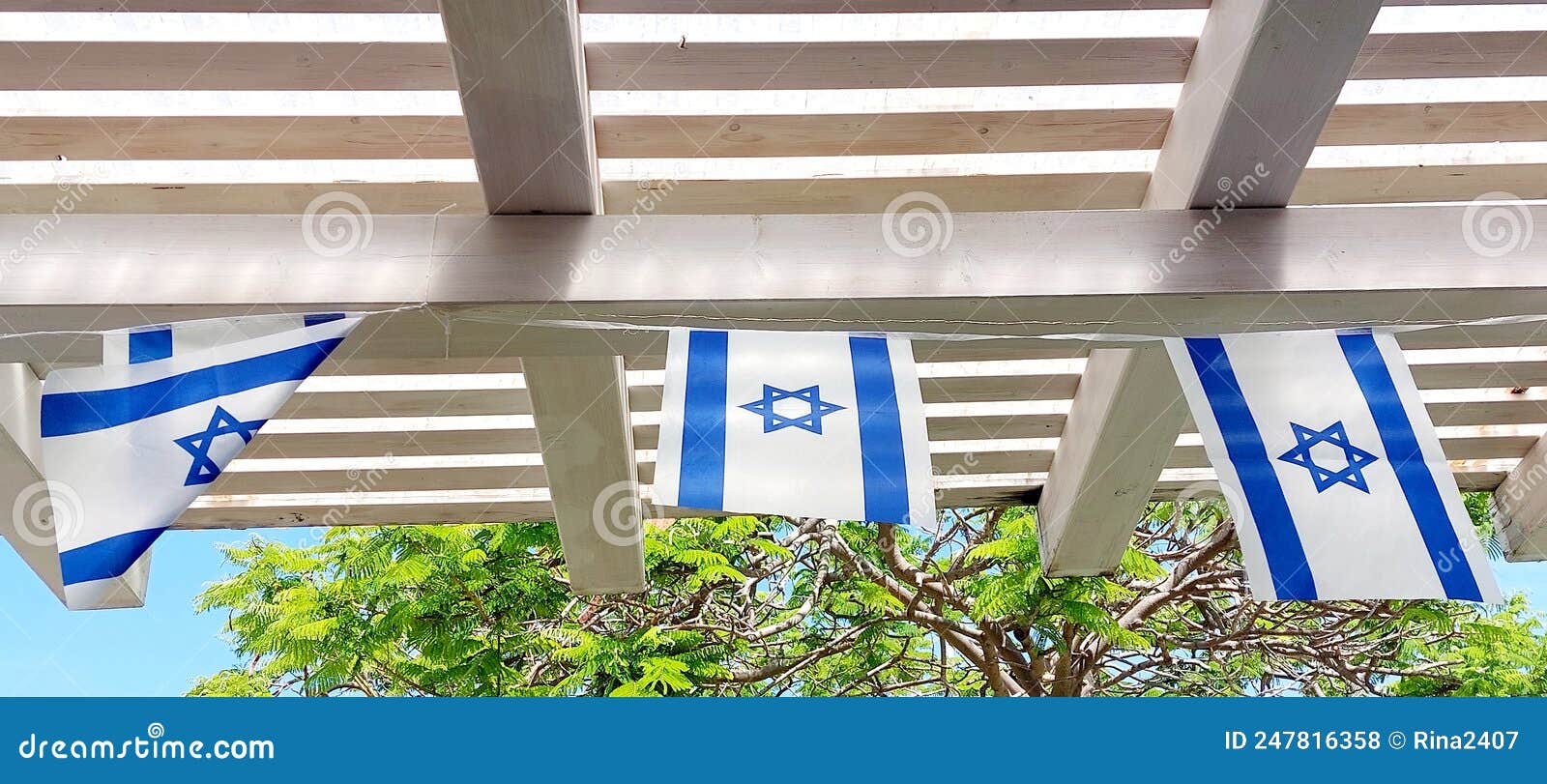 A Chain of israel flags stock photo. Image of israel - 247816358