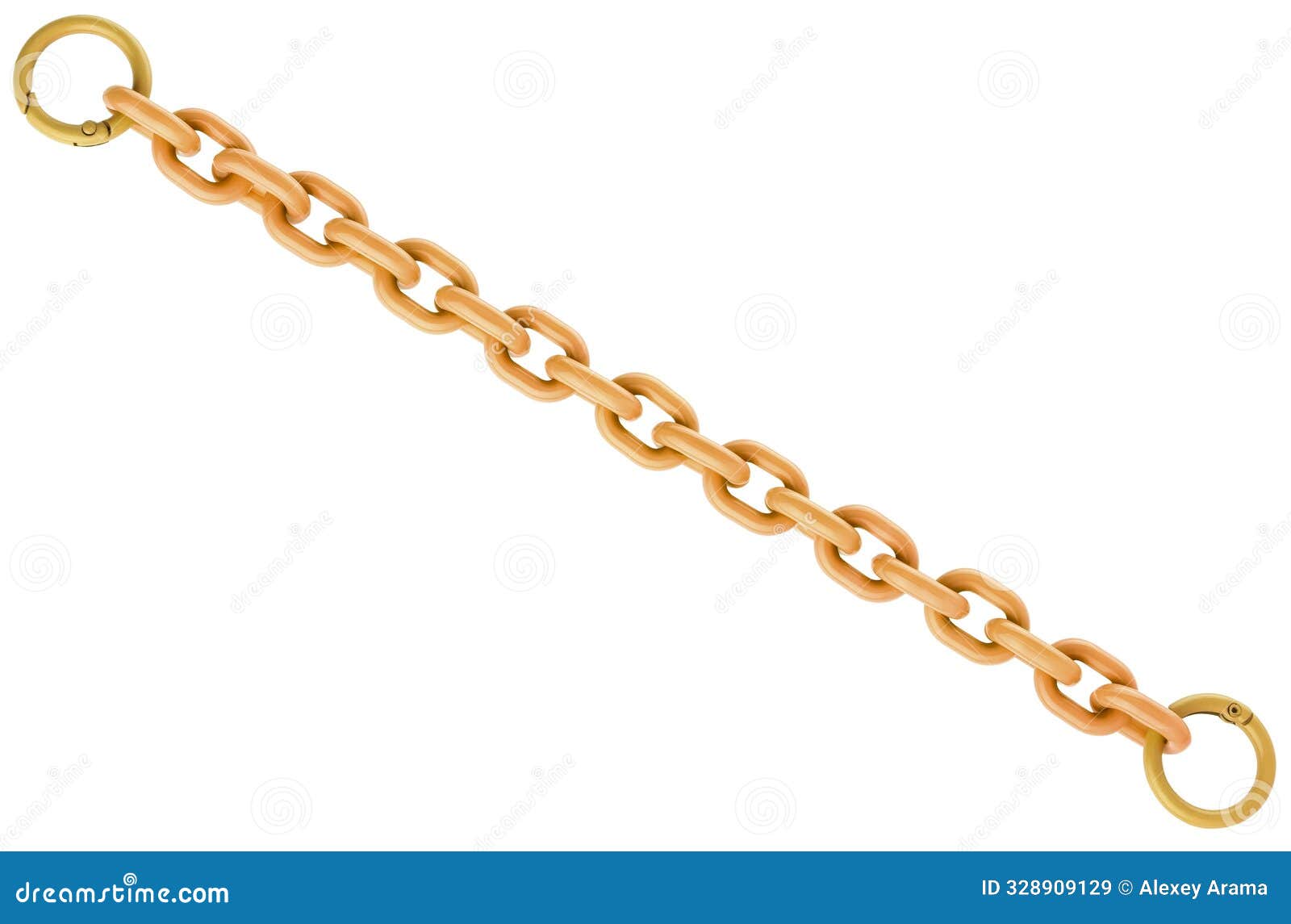 Chain For Key Chain, Chain With Fastening Locks On Edges, On White ...