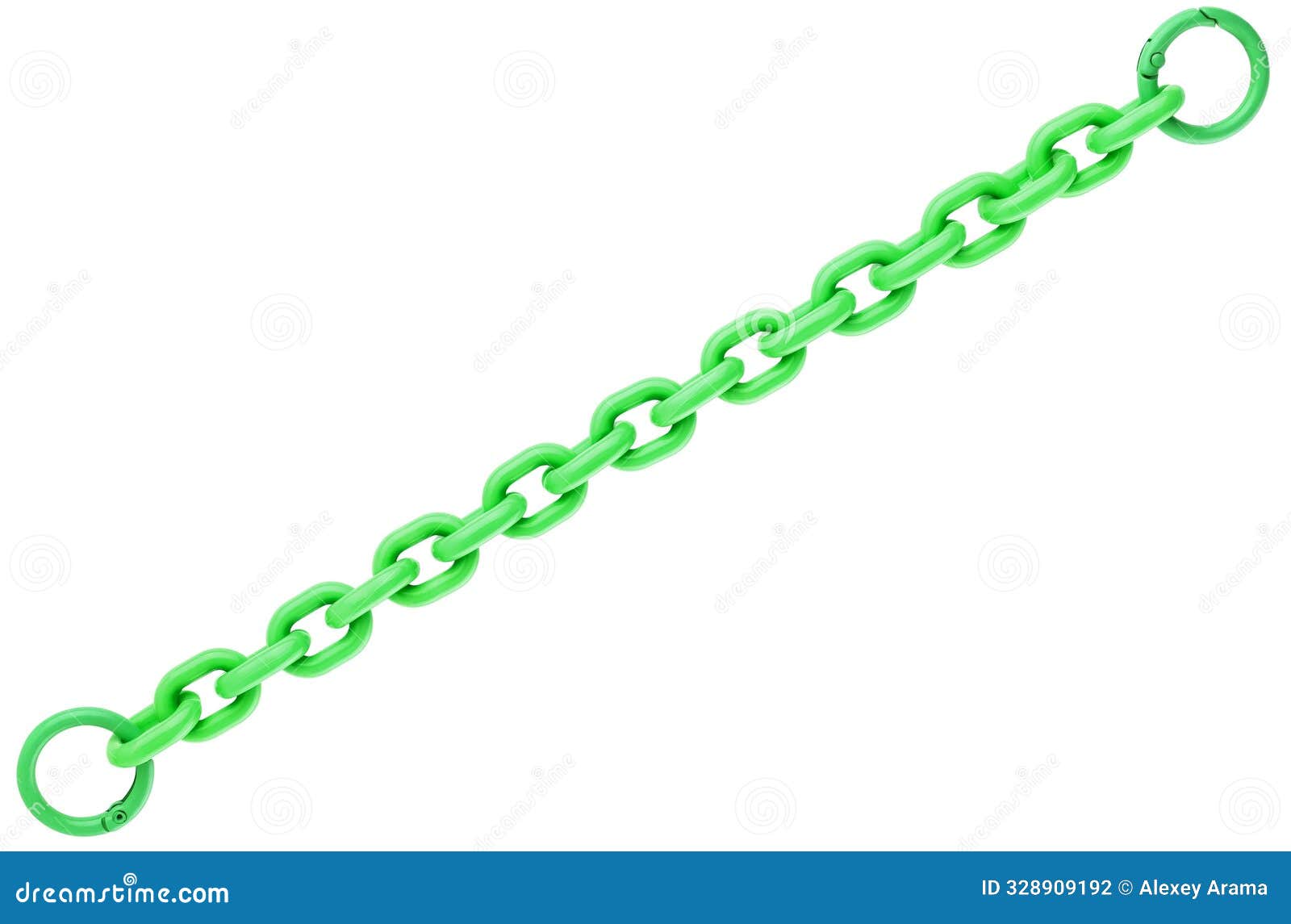 Chain For Key Chain, Chain With Fastening Locks On Edges, On White ...
