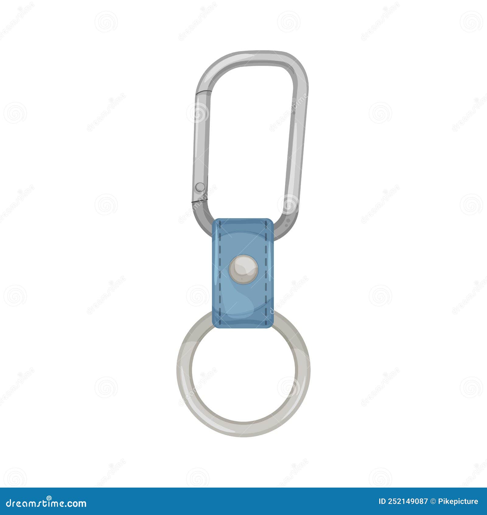 Chain Keychain Key Cartoon Vector Illustration Stock Illustration ...