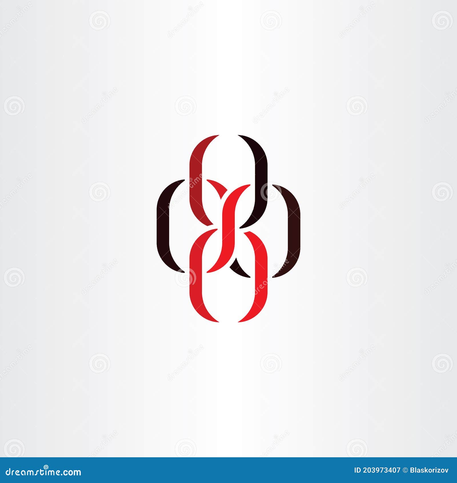 Chain Knot Symbol Vector Logo Icon Stock Vector - Illustration of ...