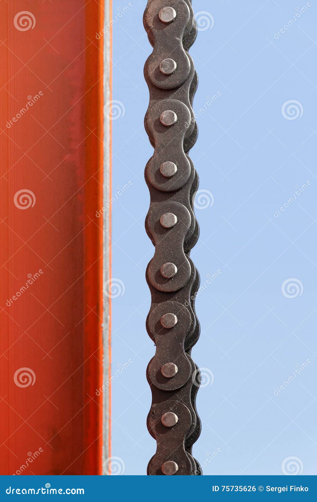 Chain lifting mechanism stock photo. Image of energy - 75735626