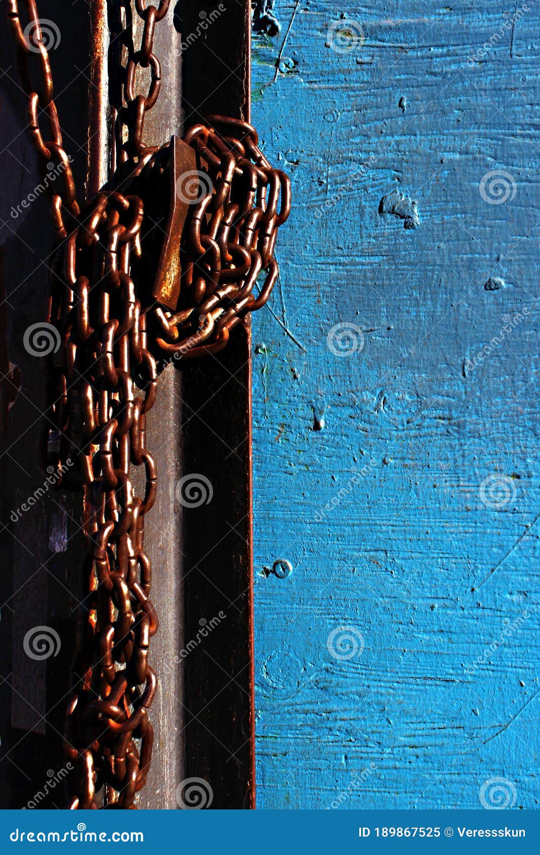 Chain for Lifting the Screen on the Display Case Against the Blue Wall ...