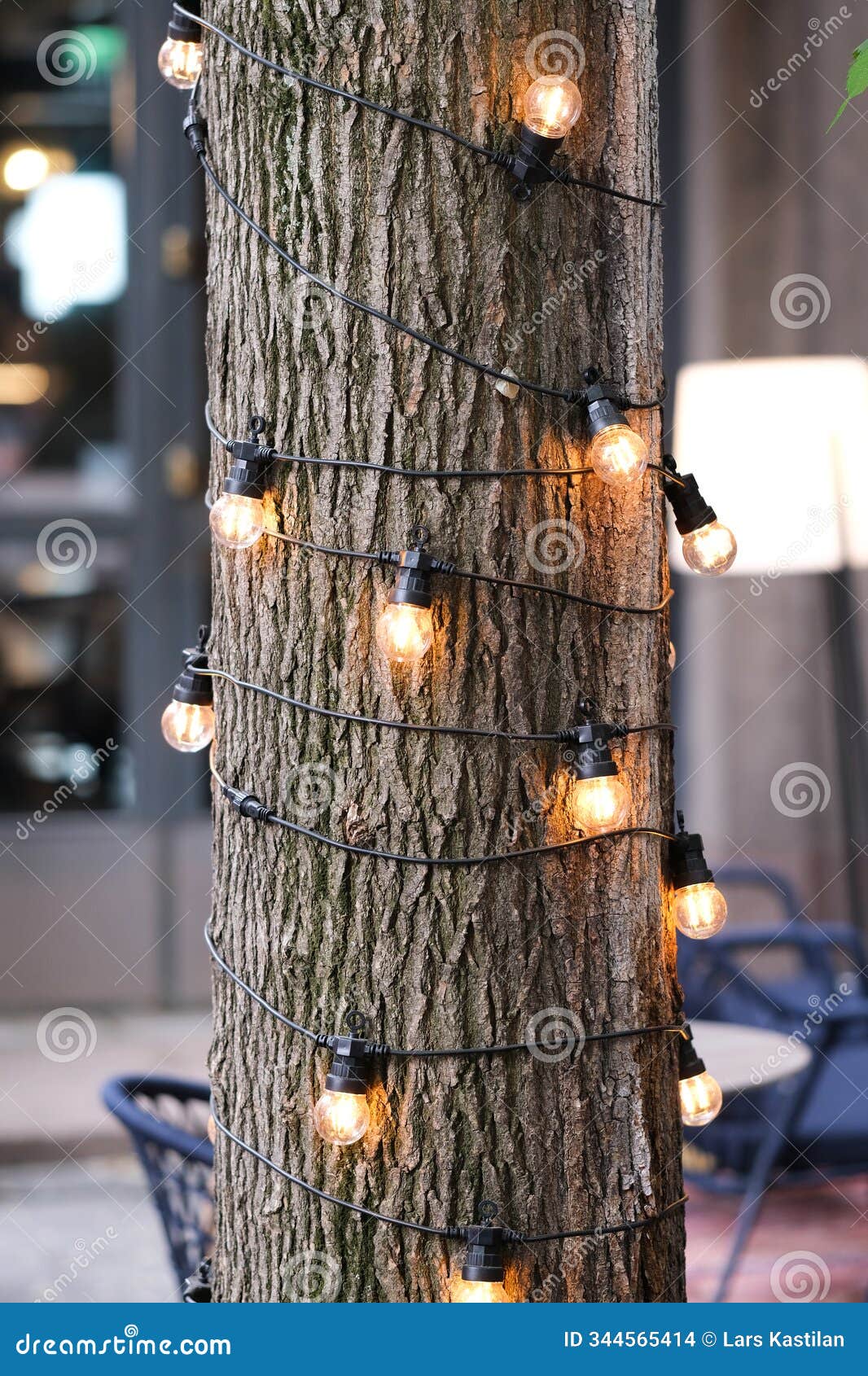 Chain of light bulbs stock photo. Image of electricity - 344565414