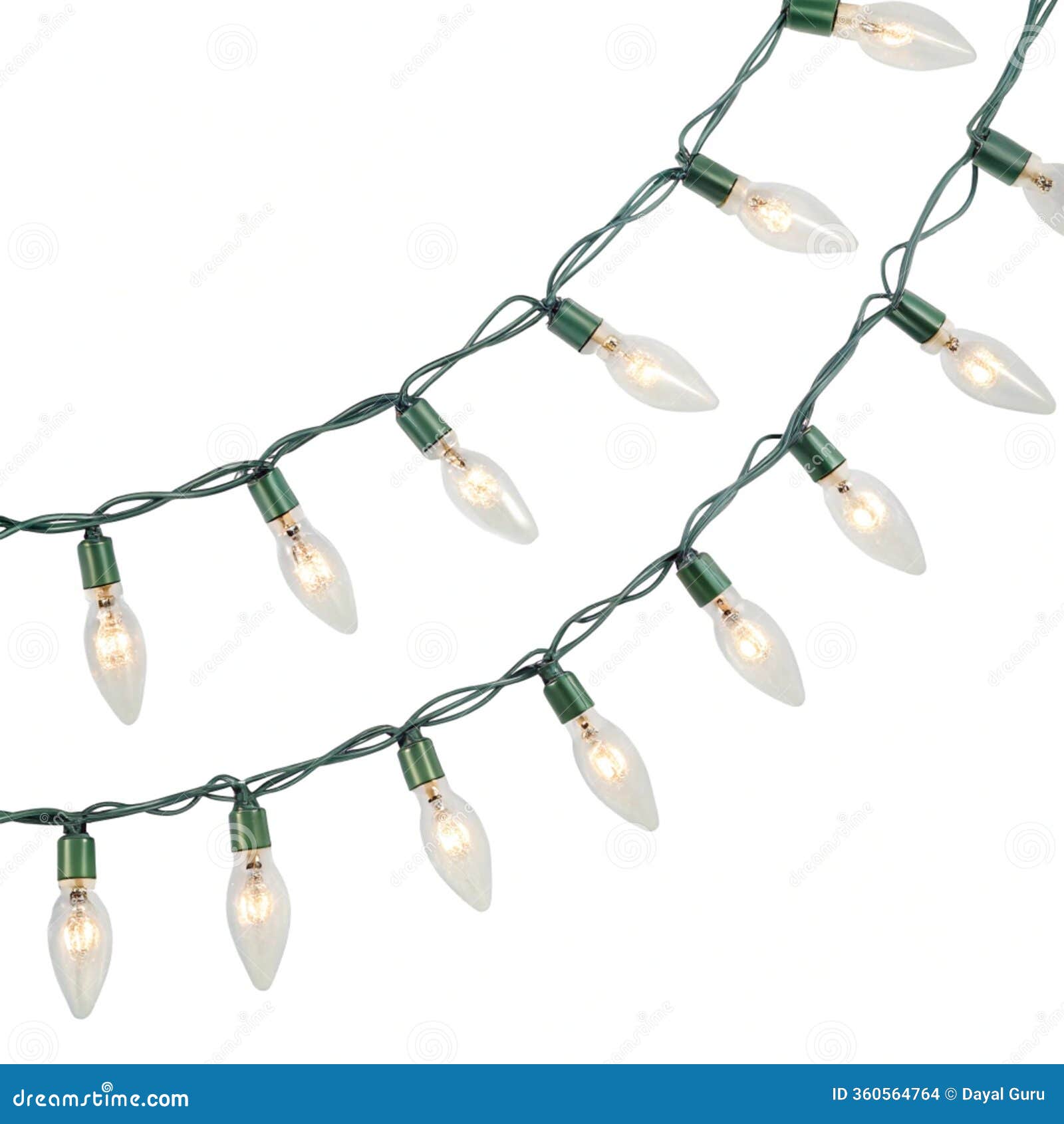Chain of Lights Isolated on White Background Stock Illustration ...