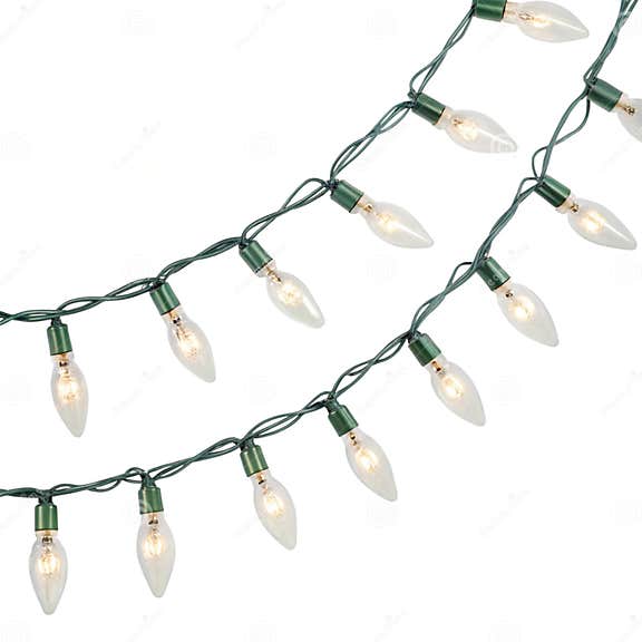 Chain of Lights Isolated on White Background Stock Illustration ...