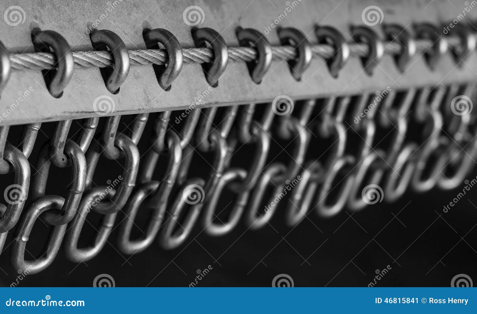 Chain Line Links stock image. Image of metal, line, cable - 46815841