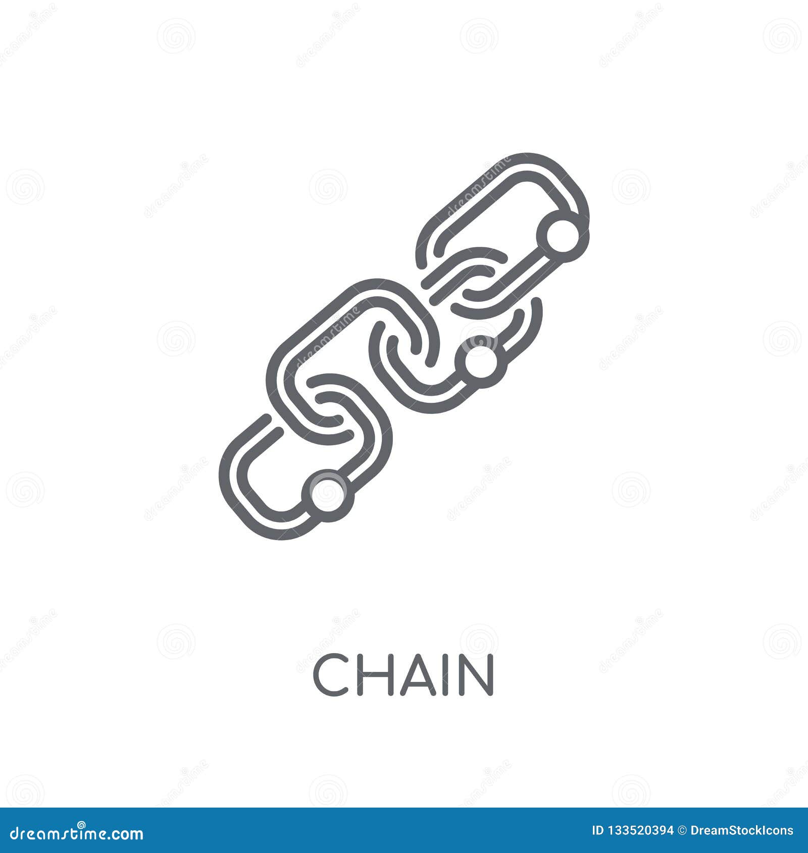 Chain Linear Icon. Modern Outline Chain Logo Concept on White Ba Stock ... Chain Linear Icon. Modern Outline Chain Logo Concept on White Ba Stock ...