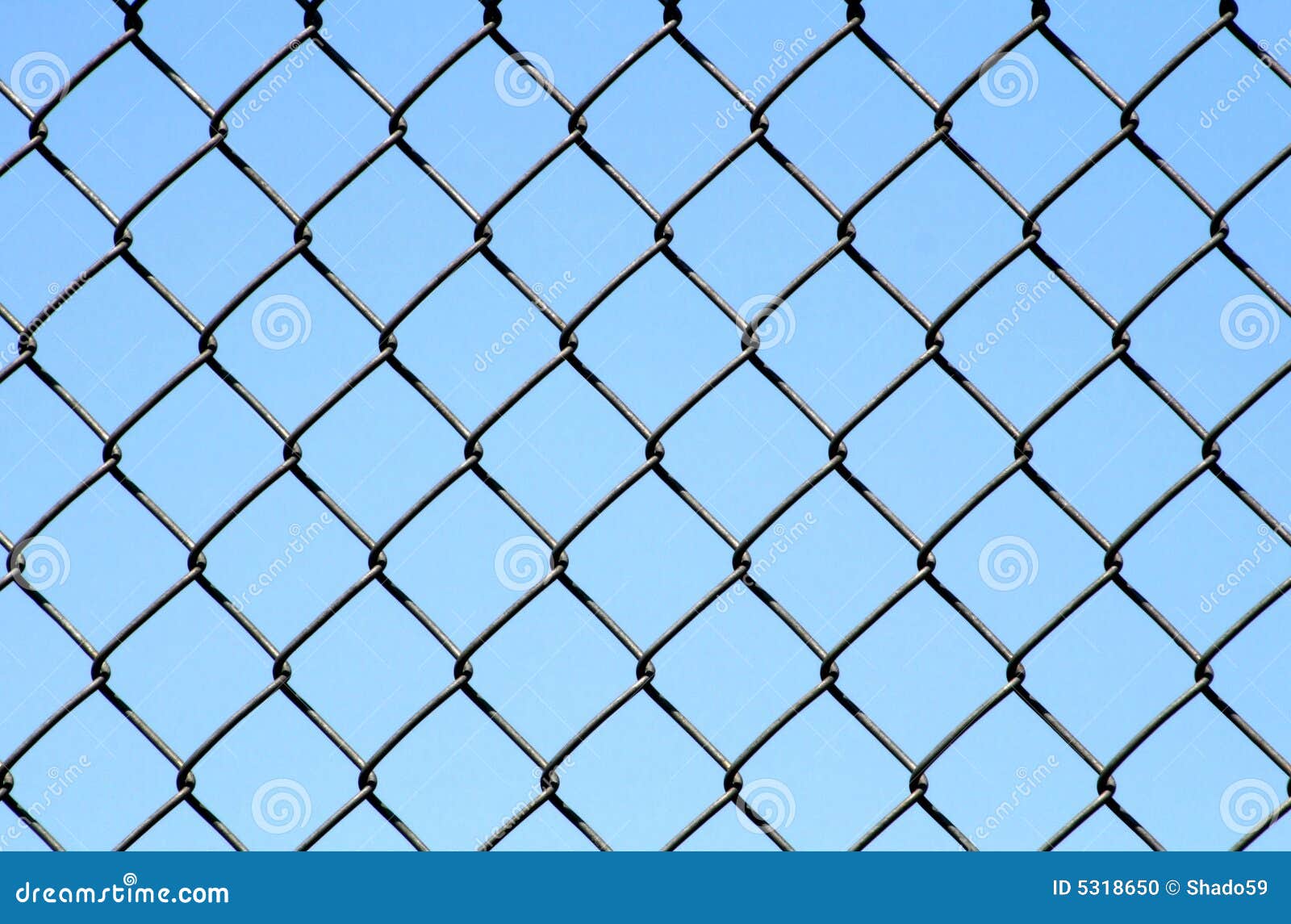 Chain Link on Blue stock photo. Image of link, wire, fence - 5318650