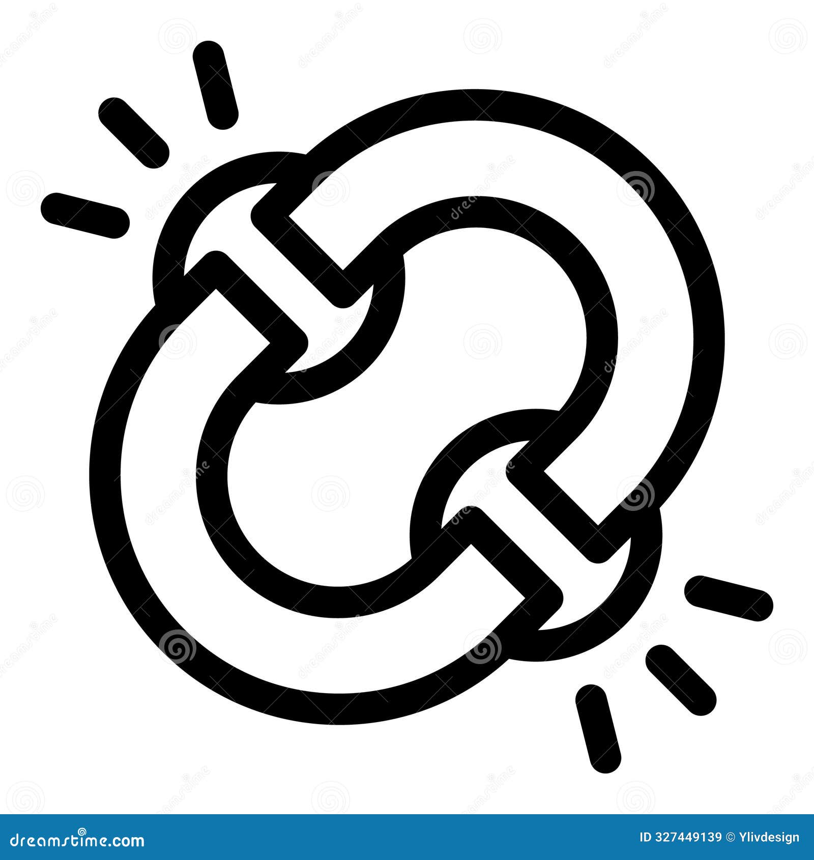 Broken Chain Link Breaking Apart Symbolizing Weakness Stock Vector ...