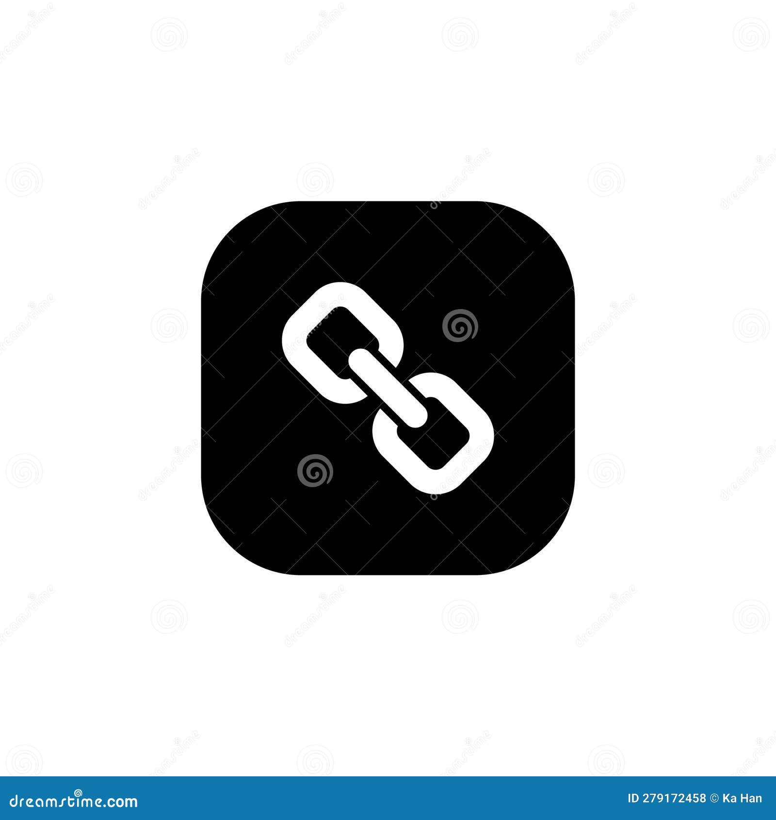 Chain Link Button Icon Vector. Hyperlink Symbol Stock Vector ...