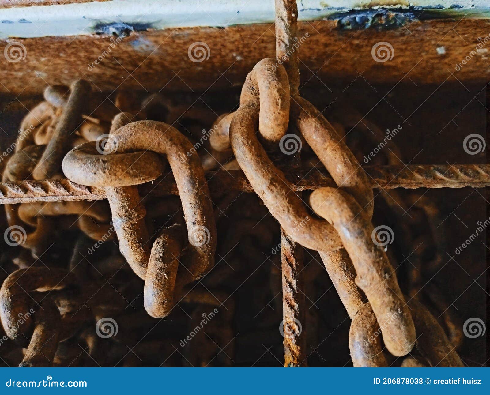 The chain link stock photo. Image of chain, link, close - 206878038