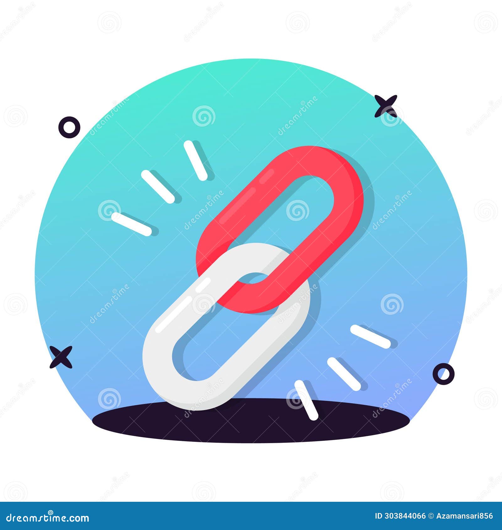 Chain Link Concept Flat Vector of Backlink, Add Link, Website Link ...