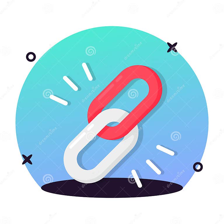 Chain Link Concept Flat Vector of Backlink, Add Link, Website Link Stock Vector - Illustration ...