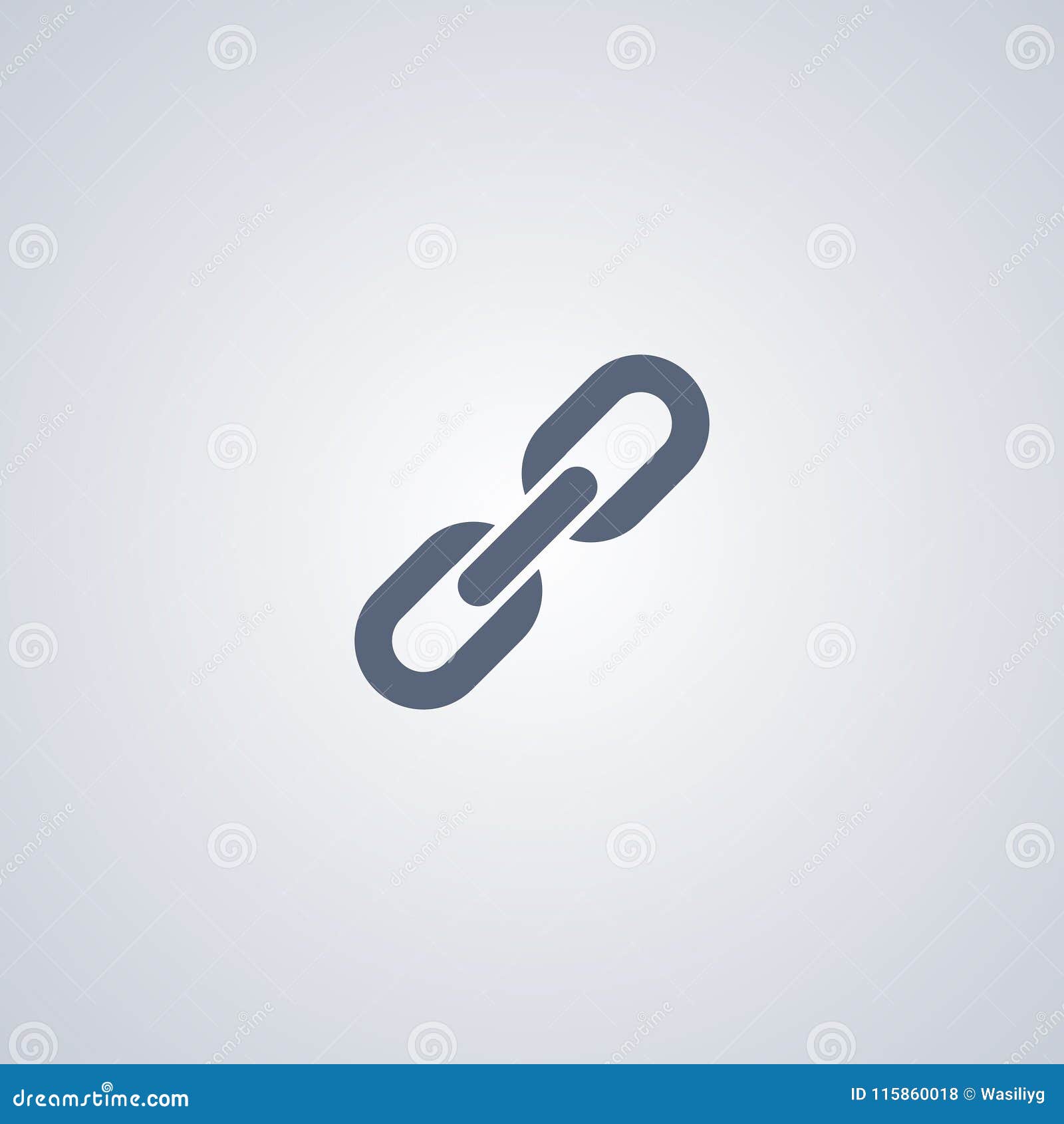 Chain Icon On White Background, Flat Design, Hand Drawing. Illustration ...