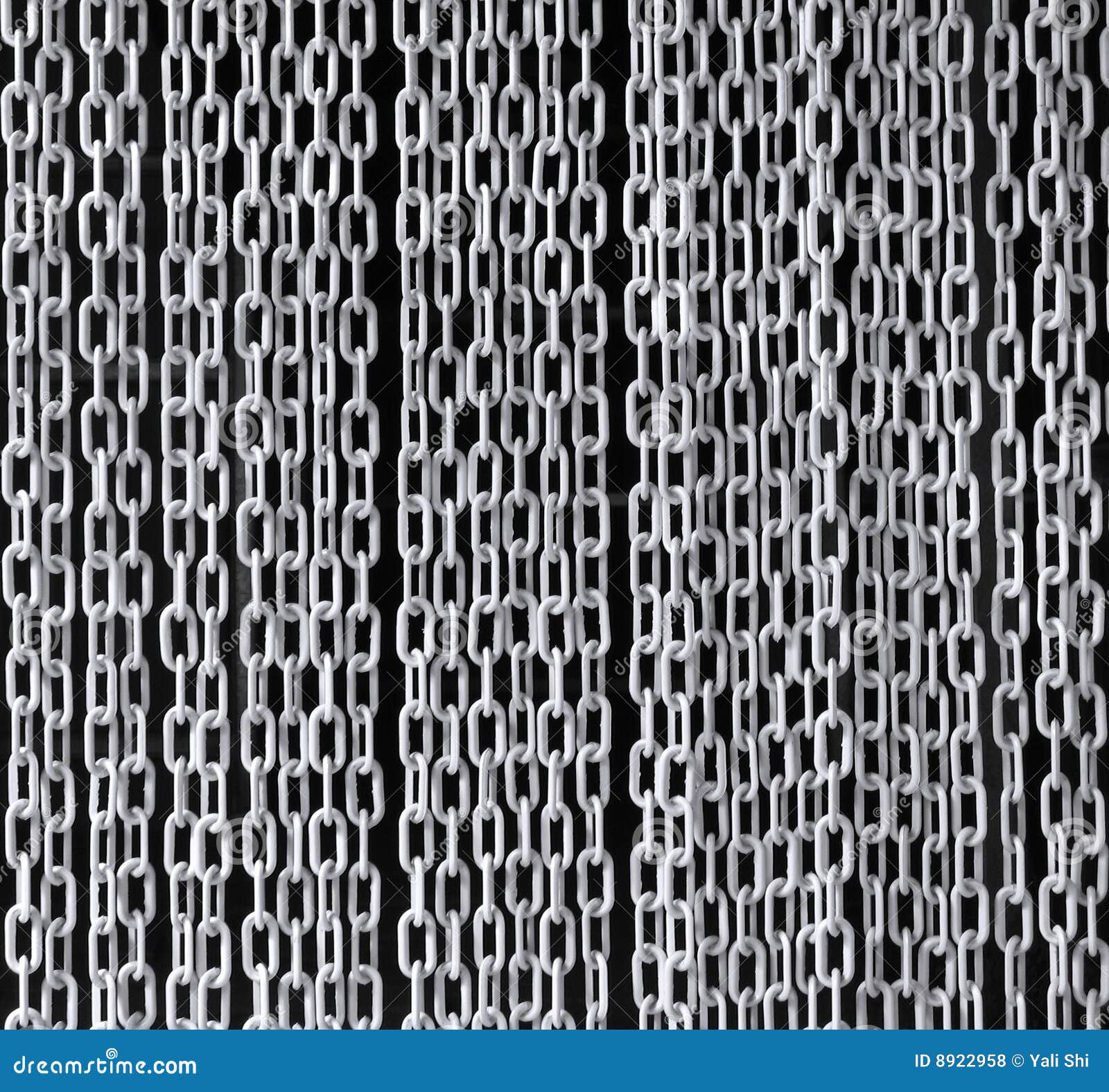 Chain Link Curtain stock photo. Image of monochrome, oval - 8922958