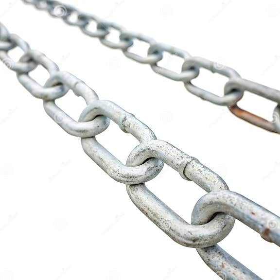Chain or Link Elements Set Isolated on White Background Stock ...