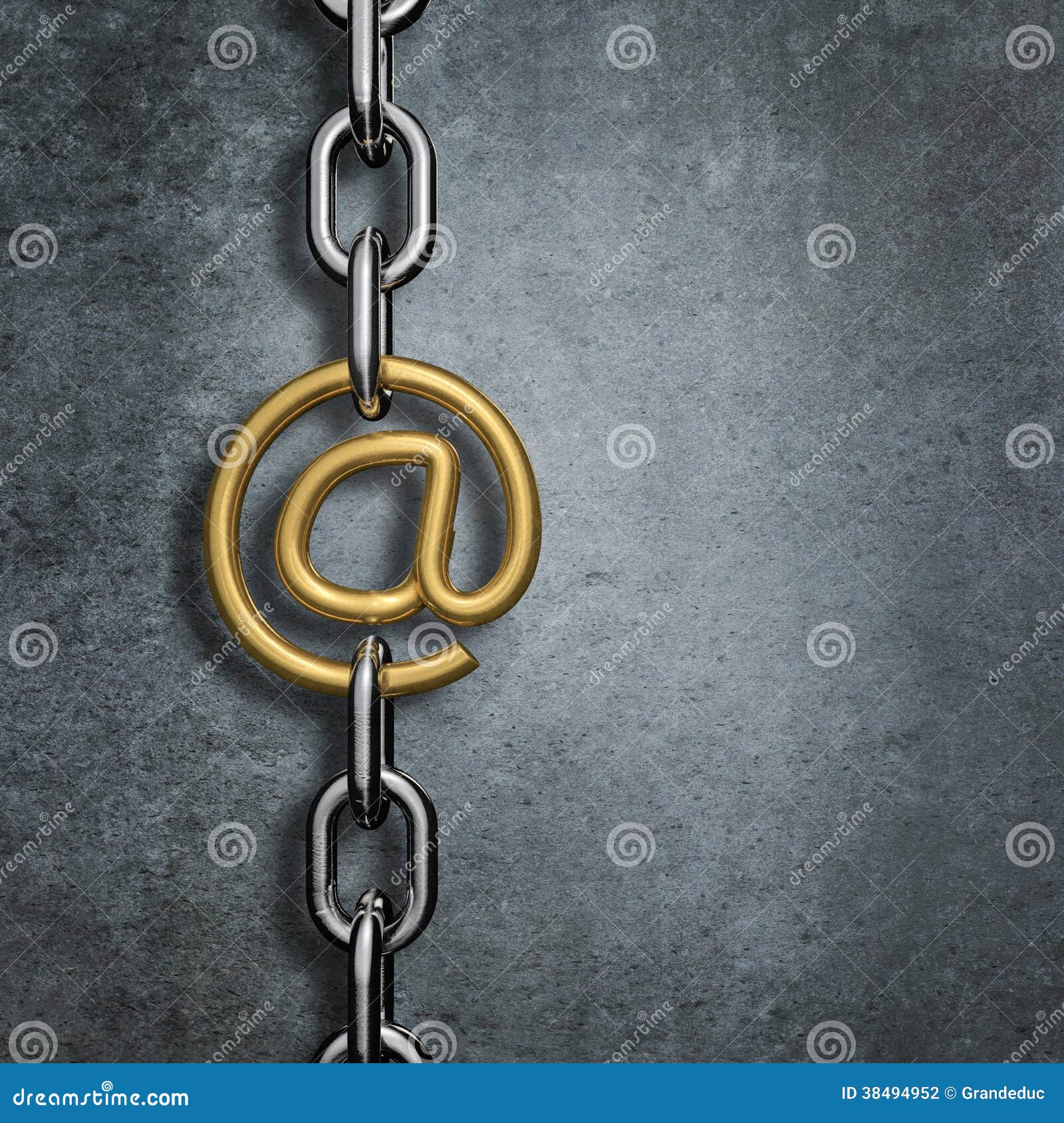 Chain link email stock illustration. Illustration of connection - 38494952