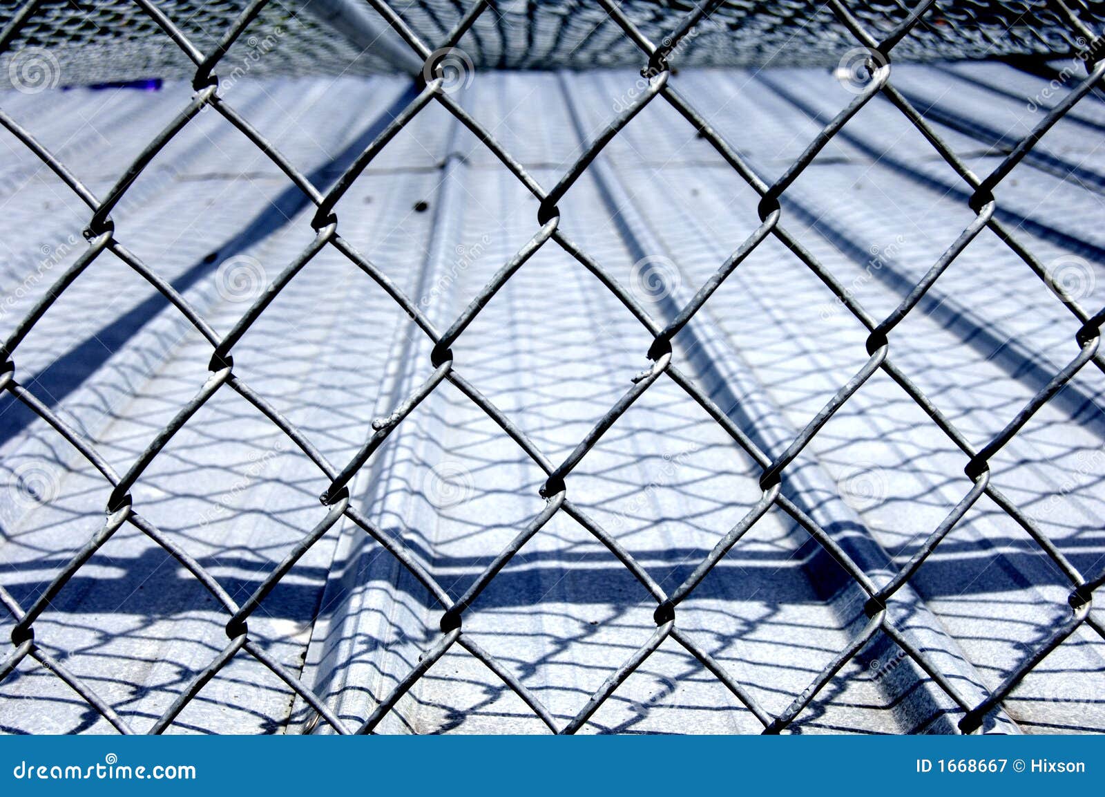 Chain Link Fence stock image. Image of roofing, metal - 1668667
