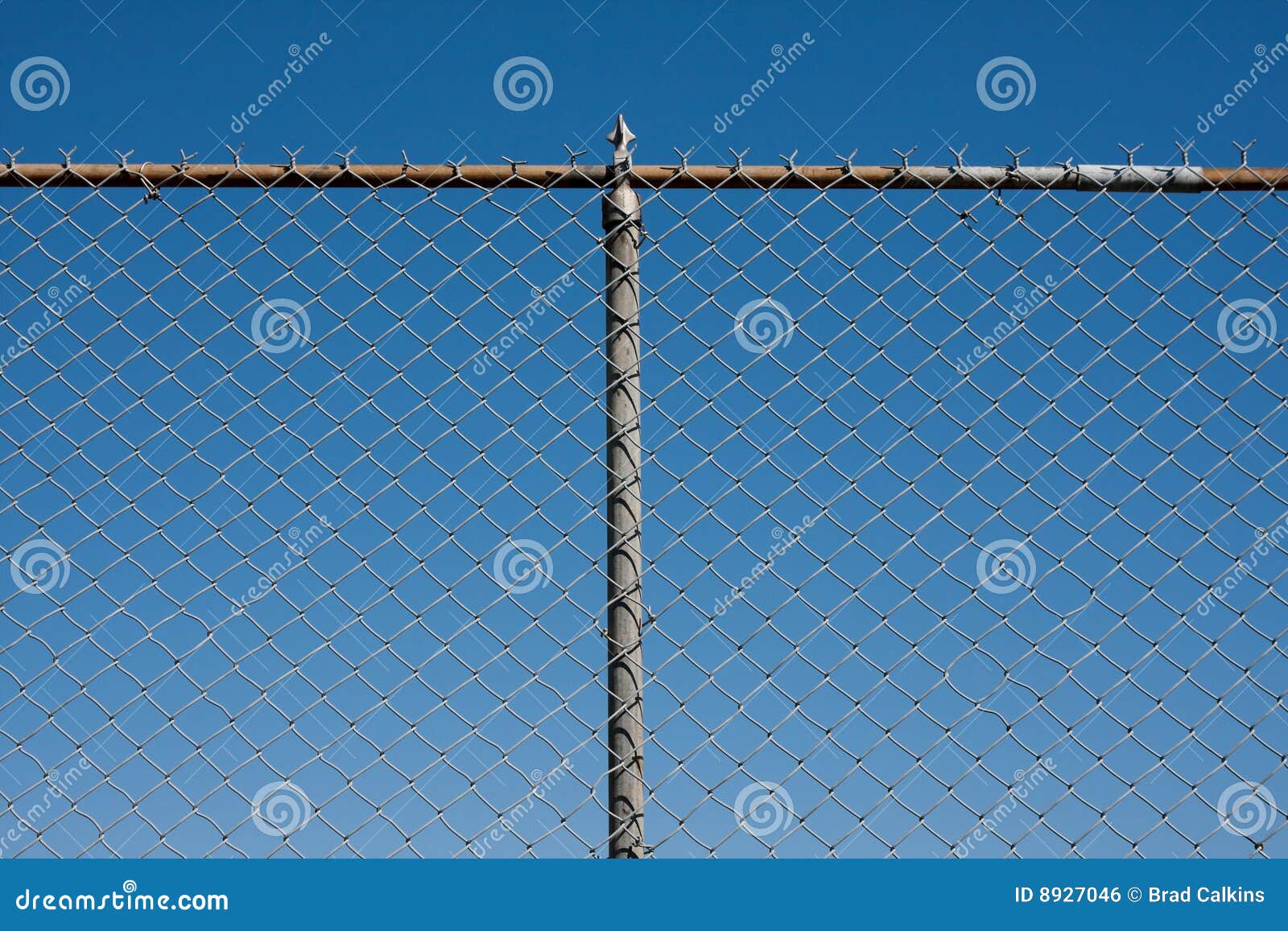 Chain link fence stock photo. Image of blue, border, link - 8927046