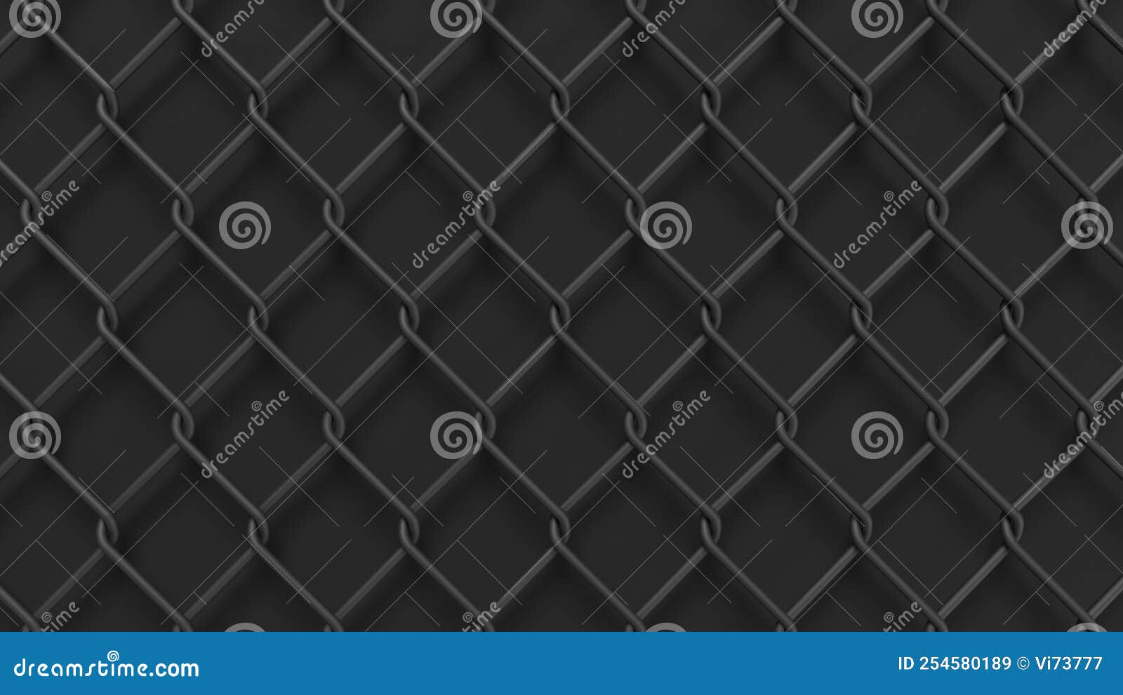 Chain Link Fence Background. Black Metal Wire Fence. 3D Rendered Image ...