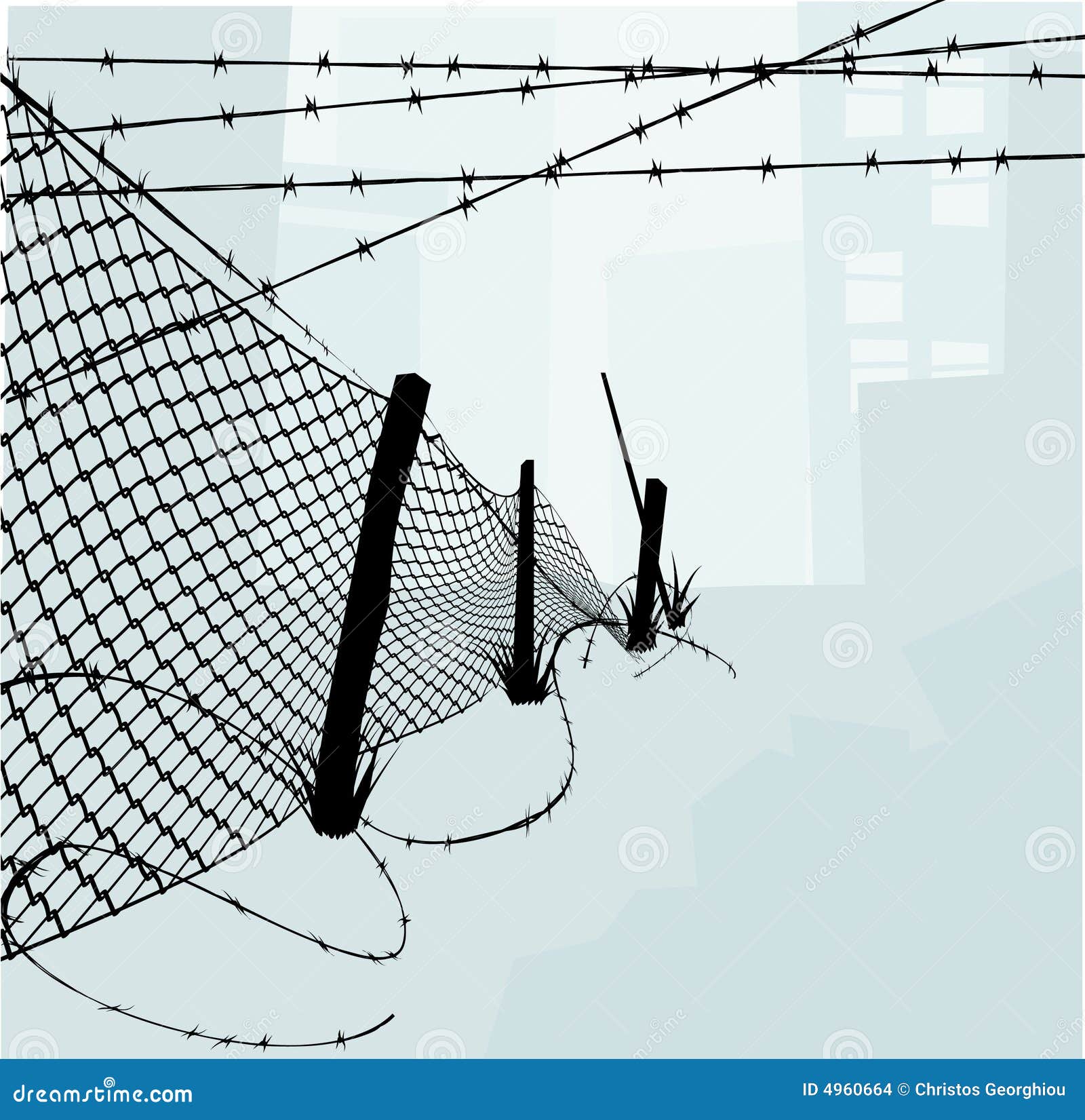 Chain Link Fence Logo Cartoon Vector | CartoonDealer.com #96123691