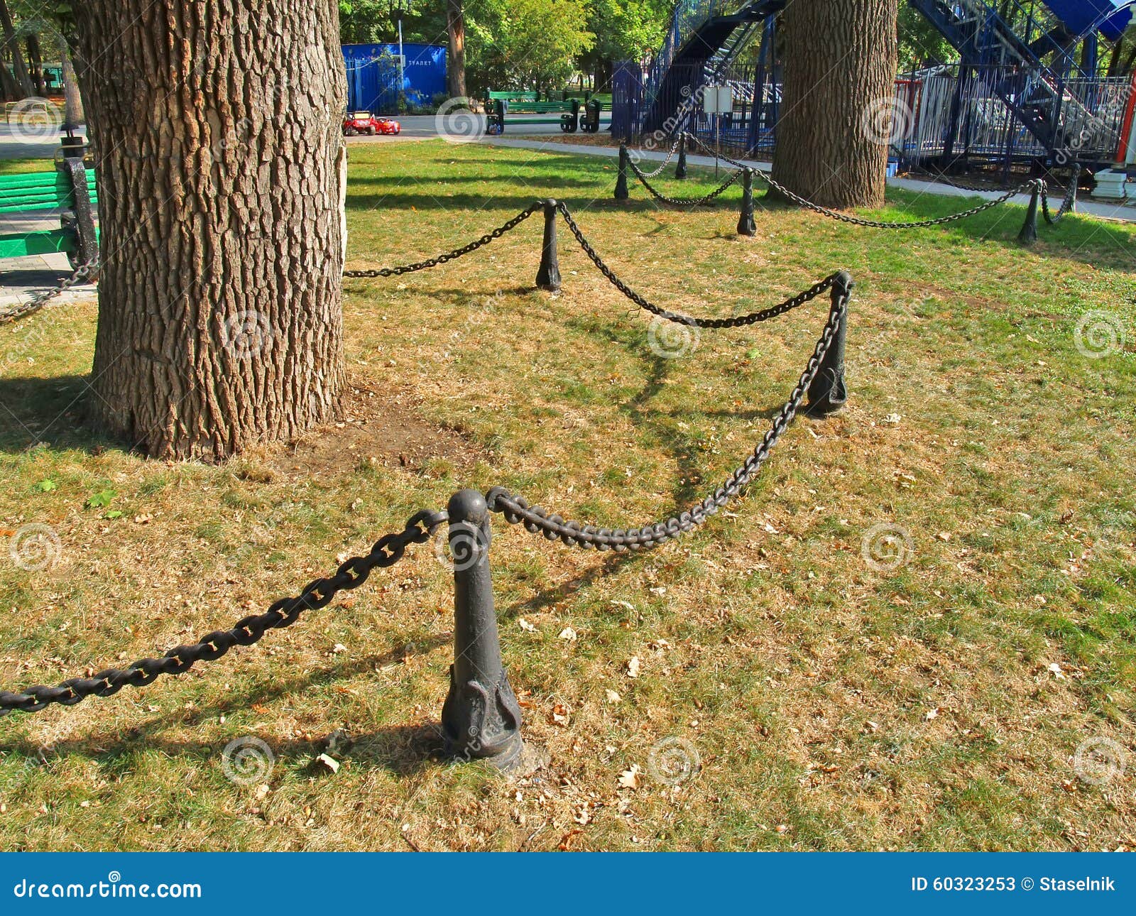 Chain Link Fence stock image. Image of grass, color, large - 60323253