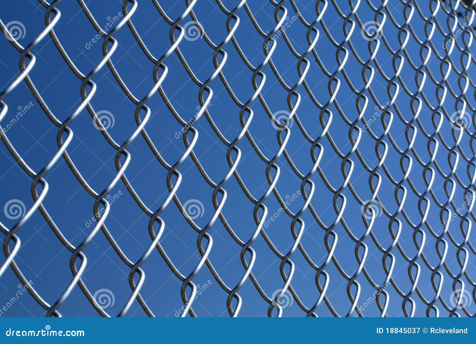 Chain Link Fence W/ Blue Sky Stock Image - Image of farm, sharp: 18845037