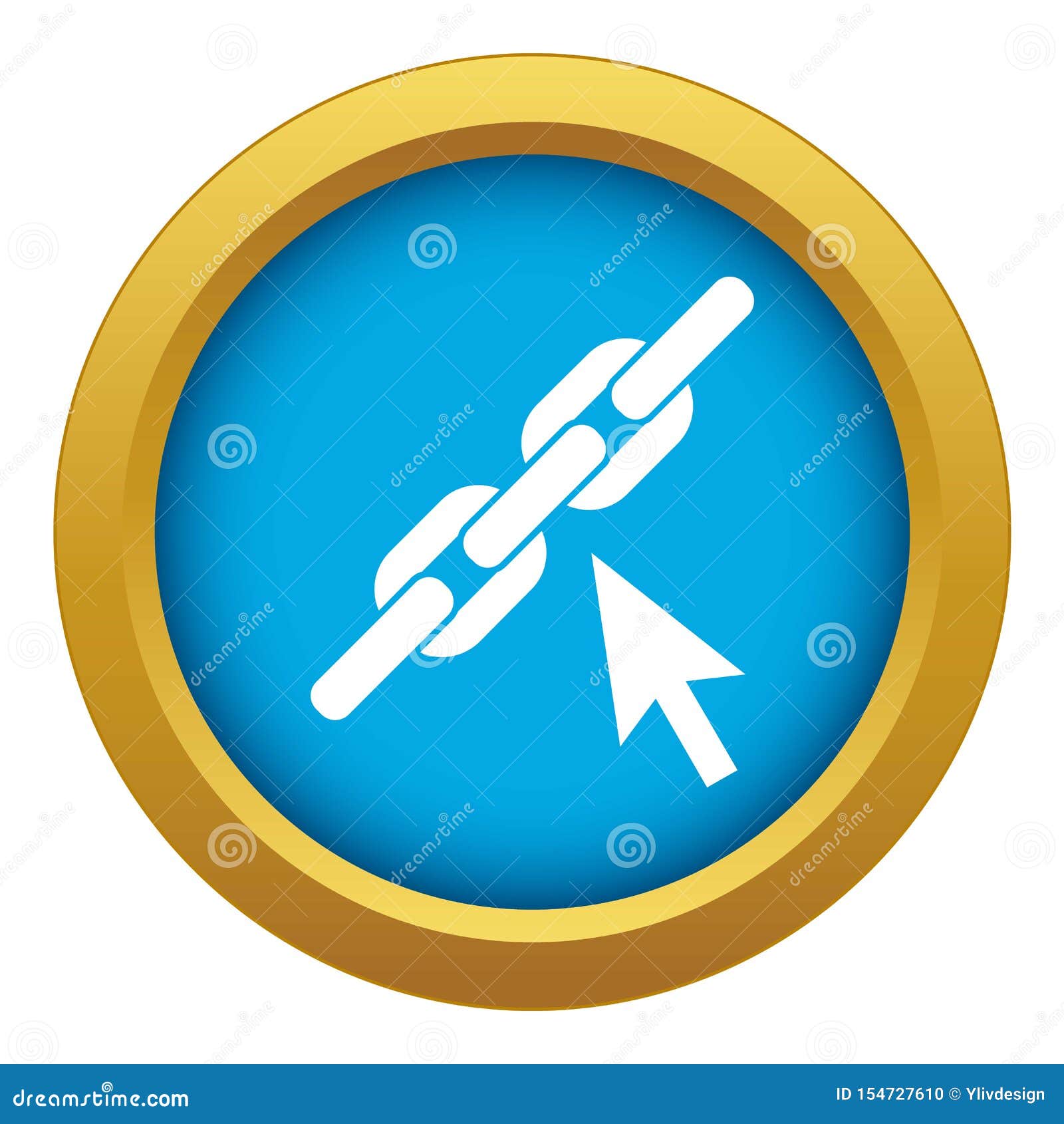 Chain Link Icon Blue Vector Isolated Stock Vector - Illustration of ...