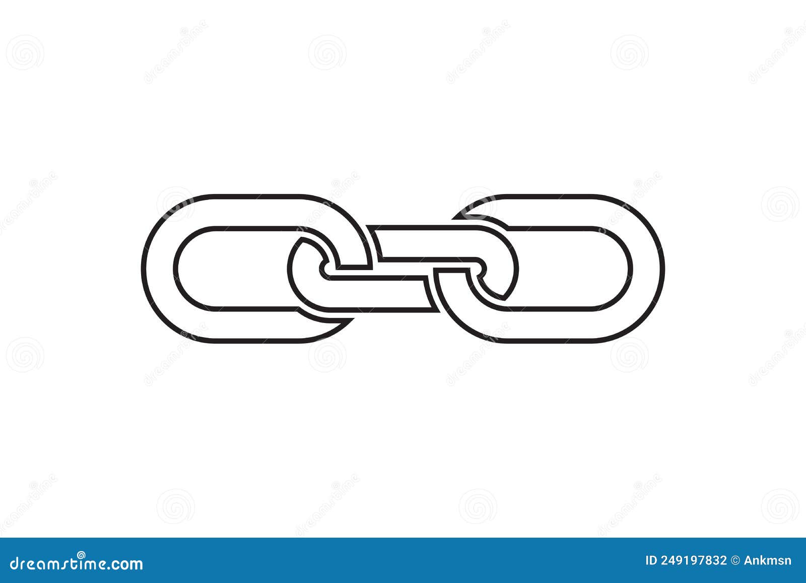 Chain Link Icon. Connection Sign Vector Illustration. Linked Interface ...