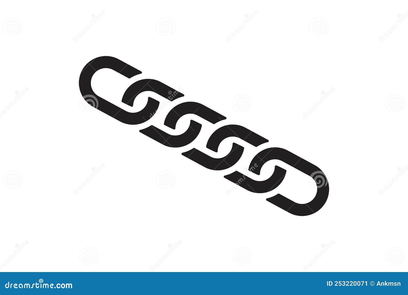Chain Link Icon. Connection Sign Vector Illustration. Linked Interface ...