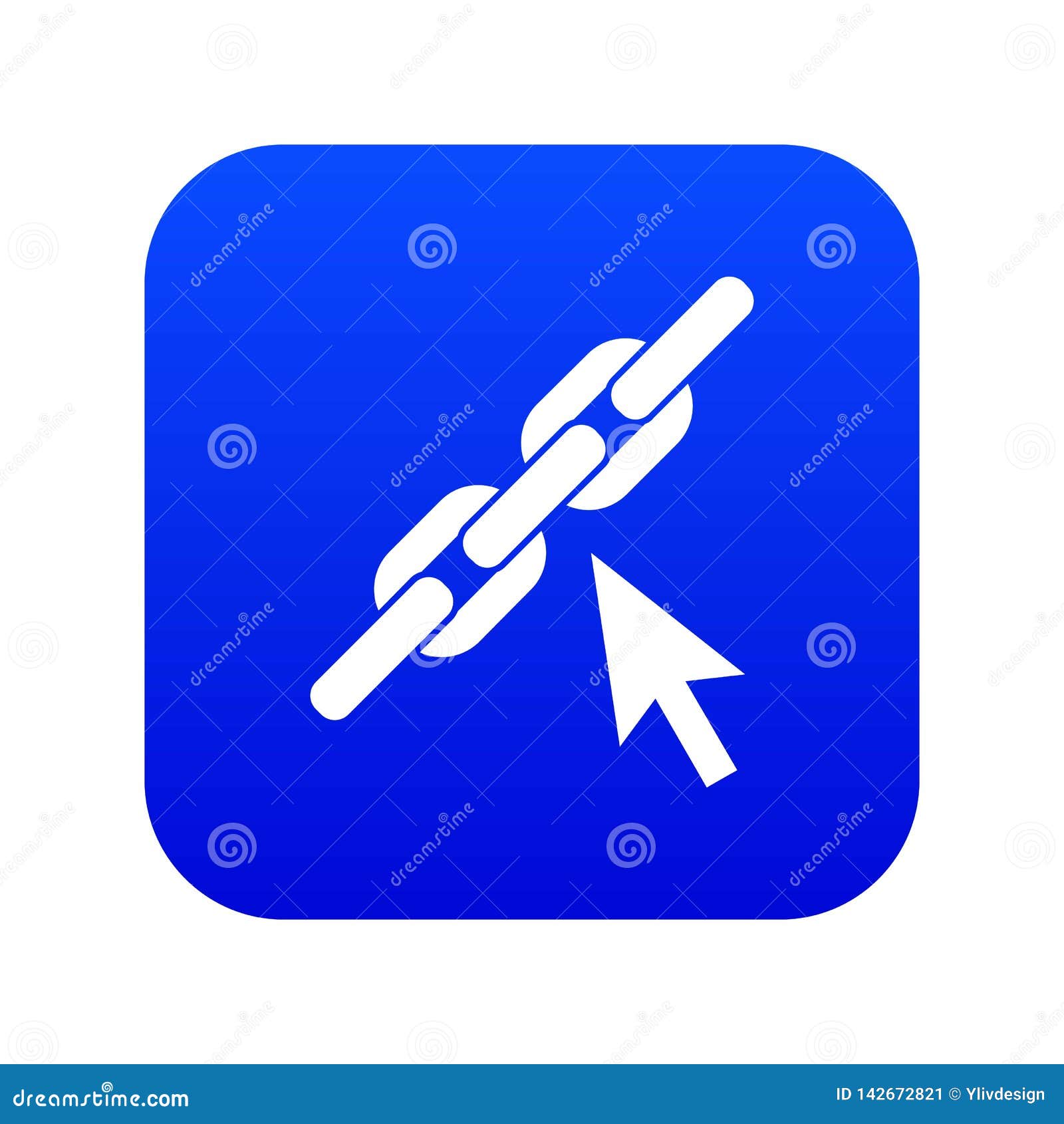 Chain Link Icon Digital Blue Stock Vector - Illustration of mark ...