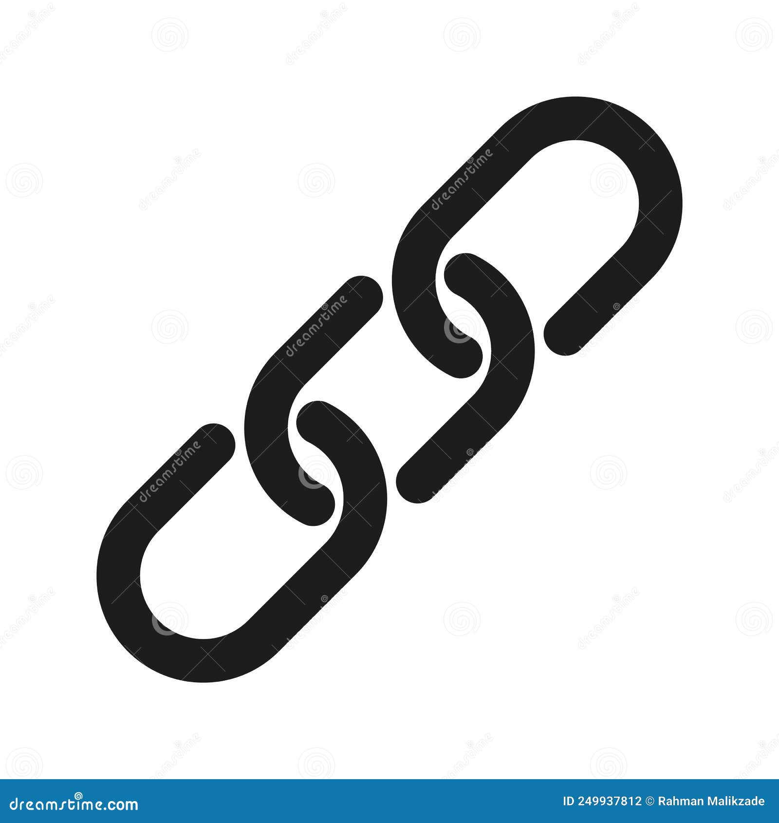 Chain, Link Icon. Hyperlink Chain Symbol Stock Vector - Illustration of ...