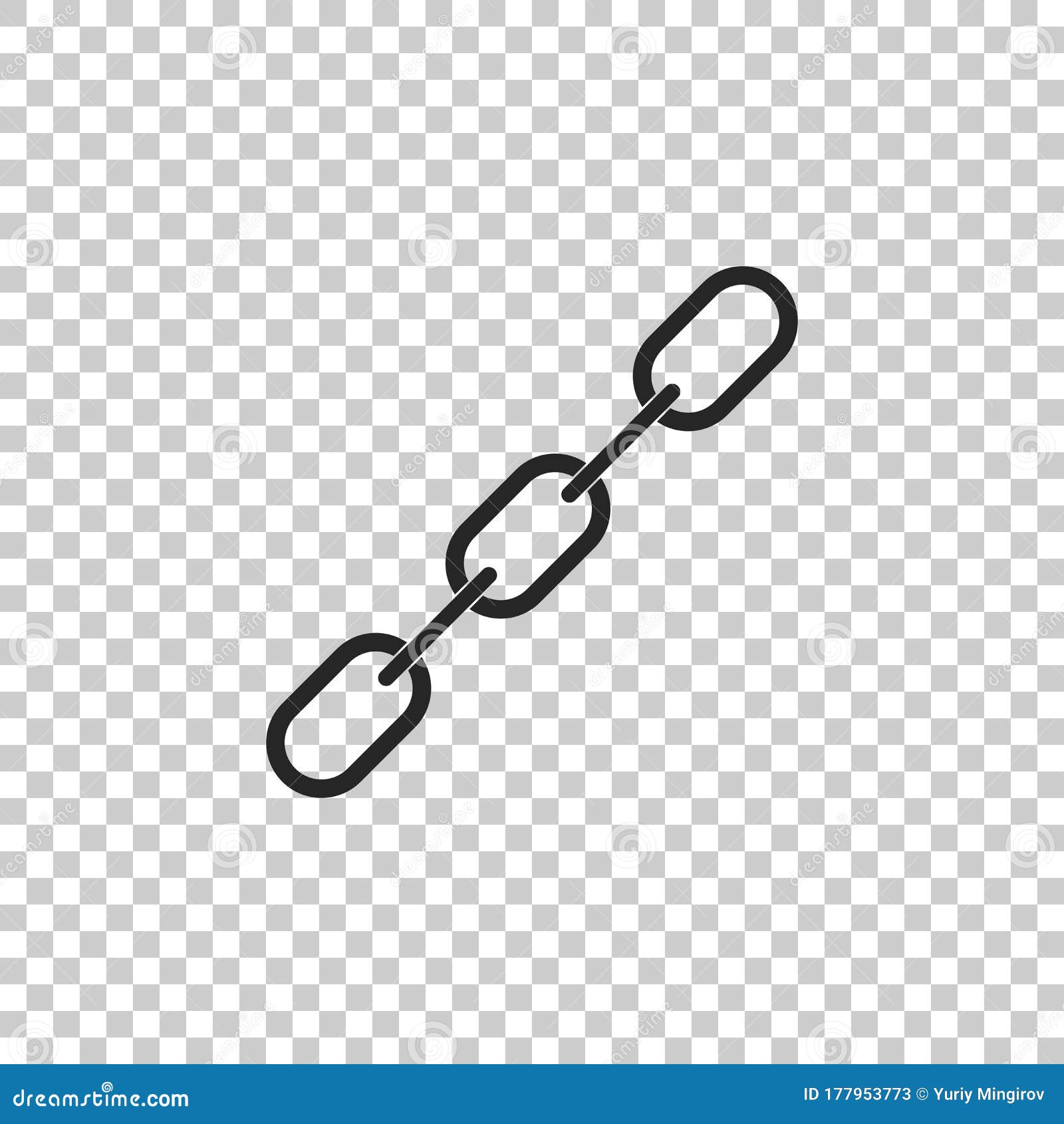 Chain Link Icon Isolated on Transparent Background. Link Single Stock ...