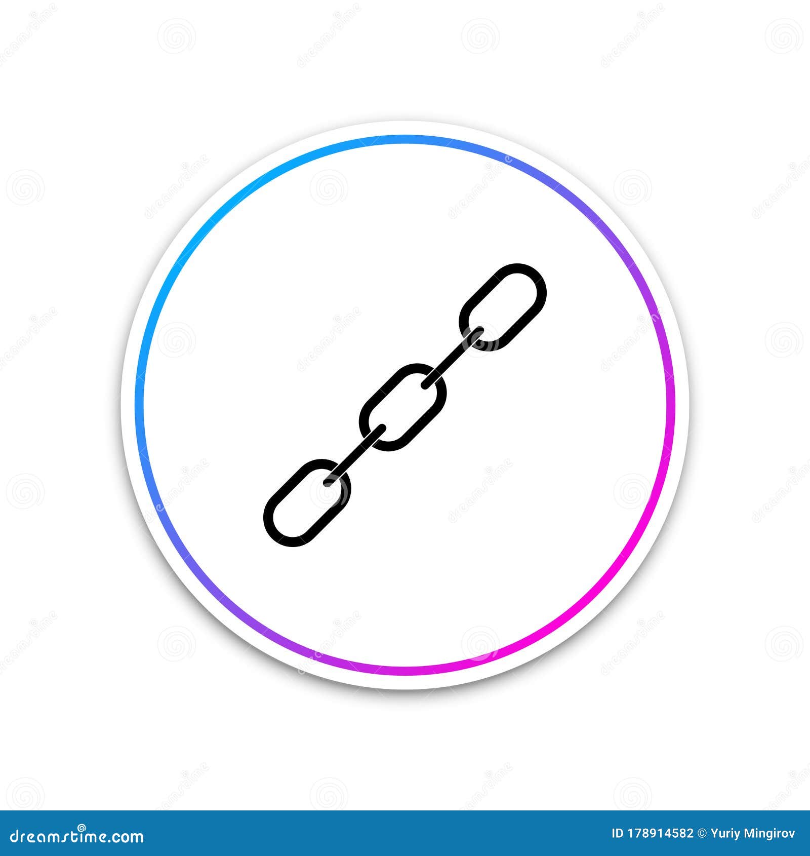 Chain Link Icon Isolated on White Background. Link Single Stock Vector ...