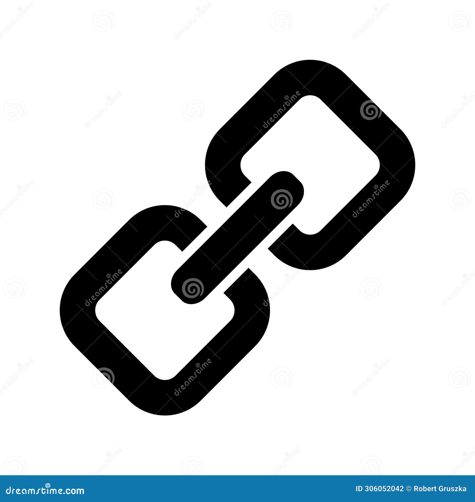 Chain link icon stock illustration. Illustration of force - 306052042