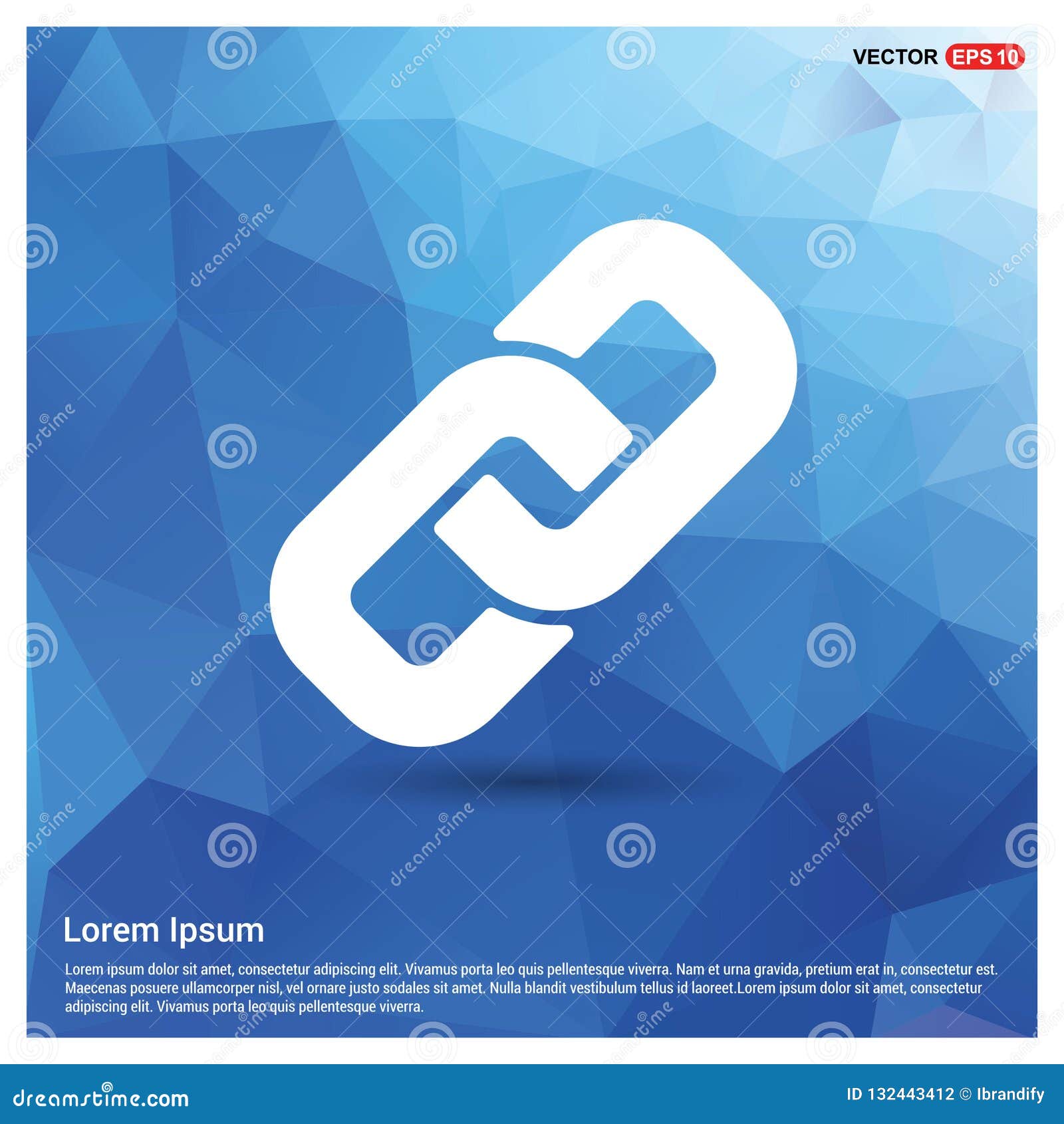 Chain link icon stock vector. Illustration of isolated - 132443412