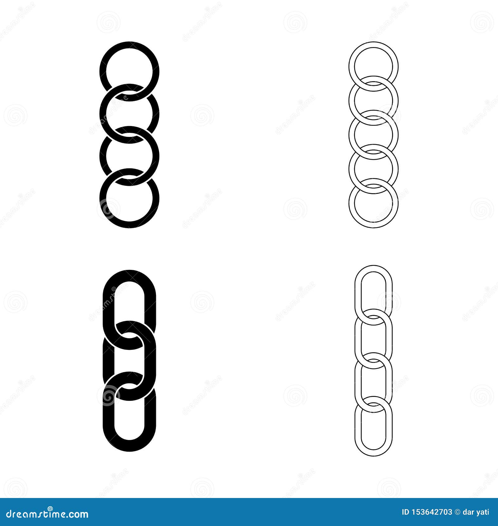 Chain Link Icon Vector Illustration Stock Illustration - Illustration ...