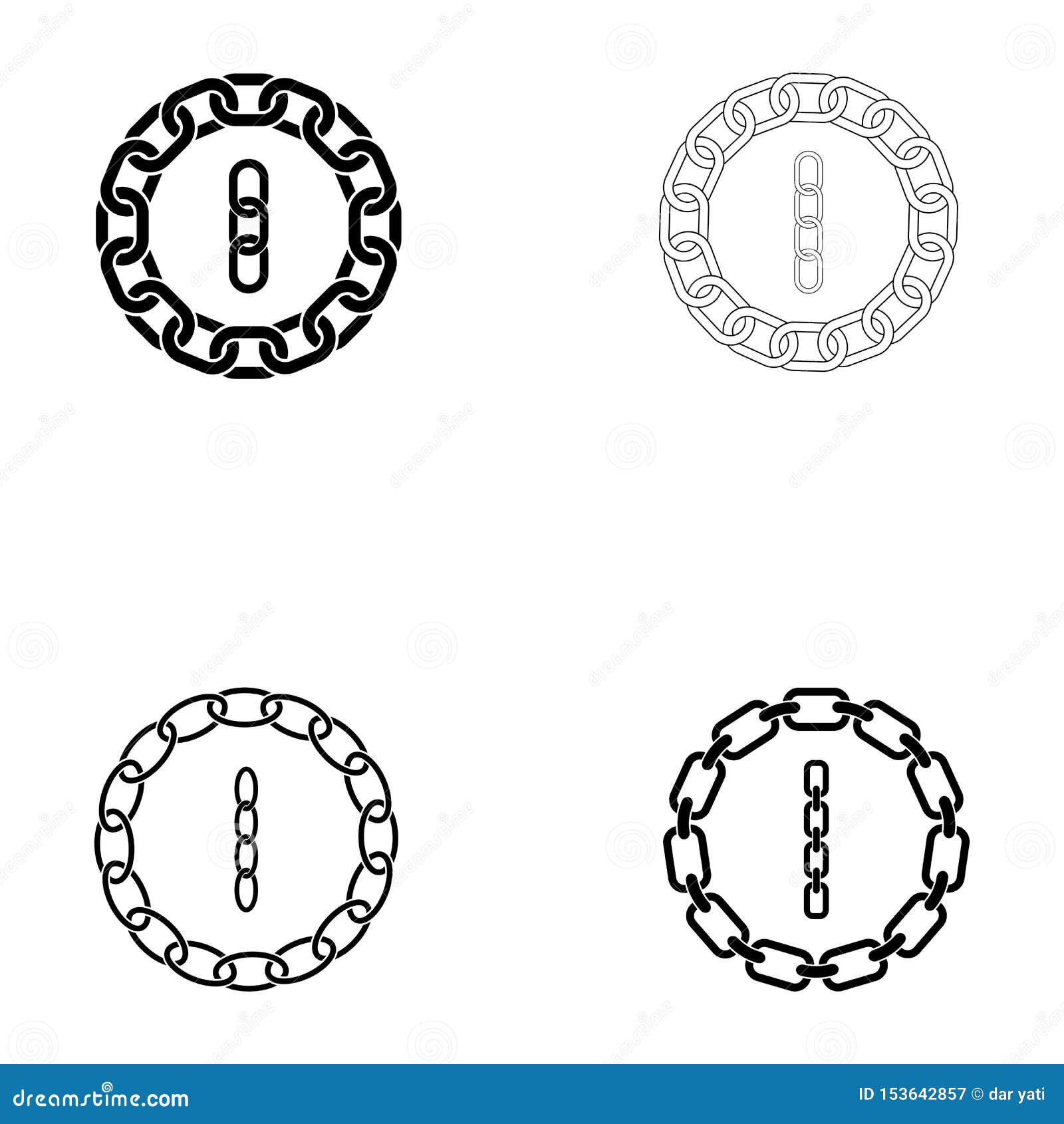 Chain Link Icon Vector Illustration Stock Illustration - Illustration ...