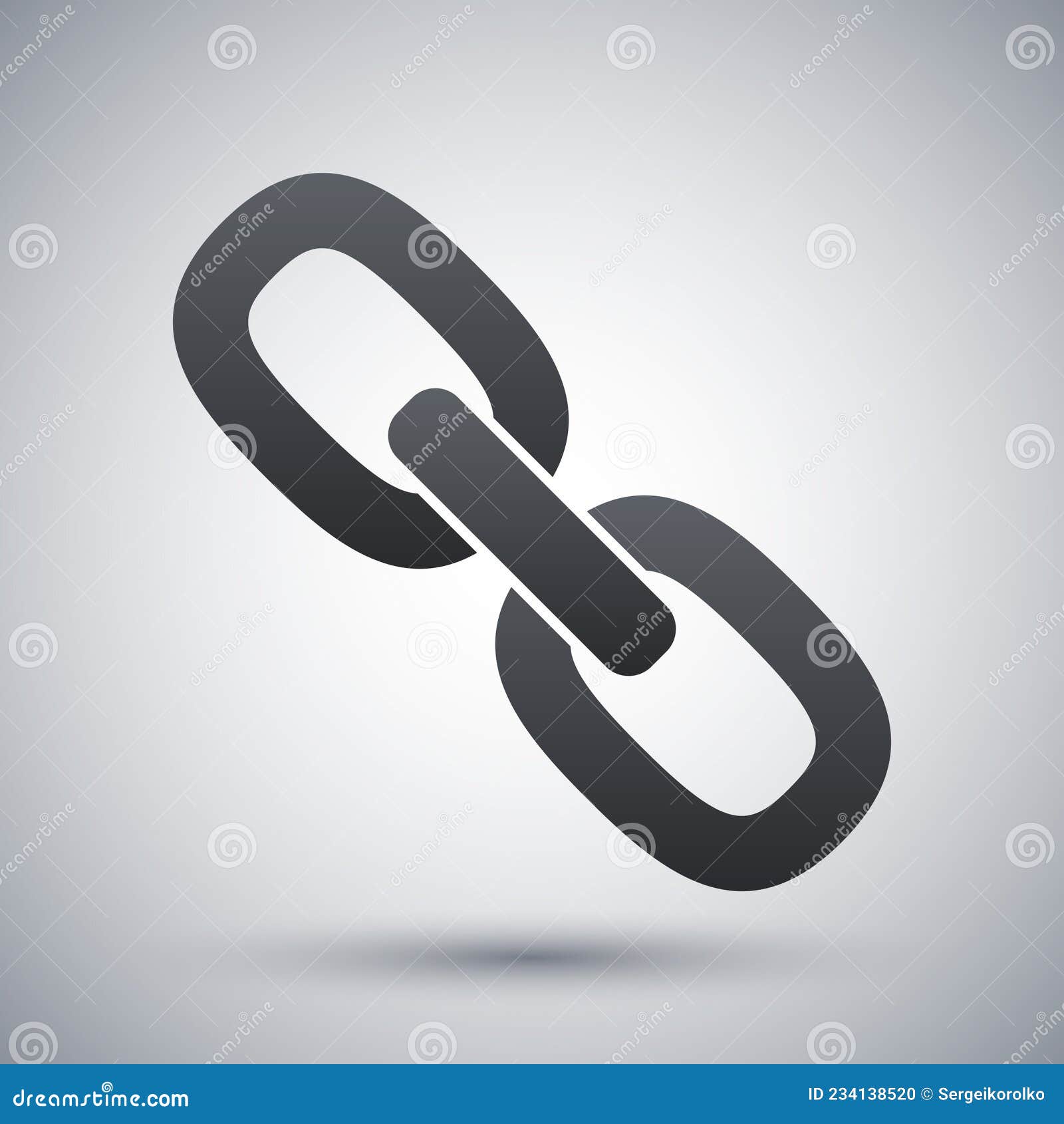 Vector chain or link icon stock illustration. Illustration of element ...