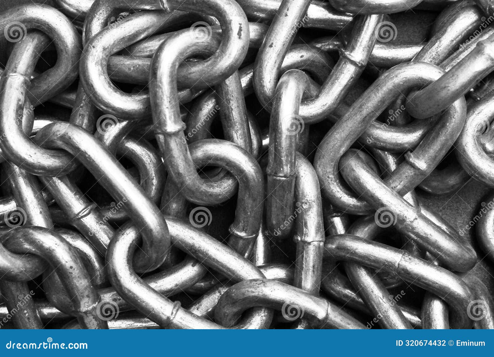 Chain Link Isolated on Black Background Stock Photo - Image of concept ...