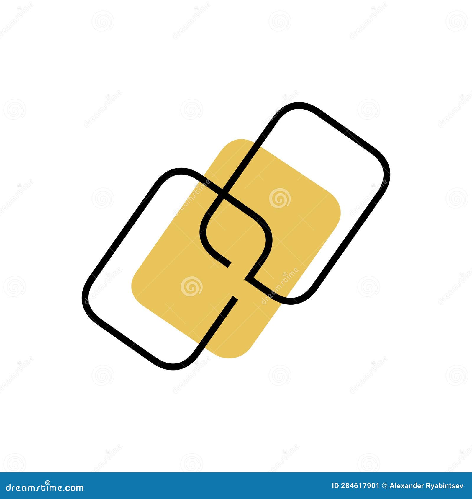 Chain, Link Line Colourful Vector Icon. Link One Line Icon. Stock ...