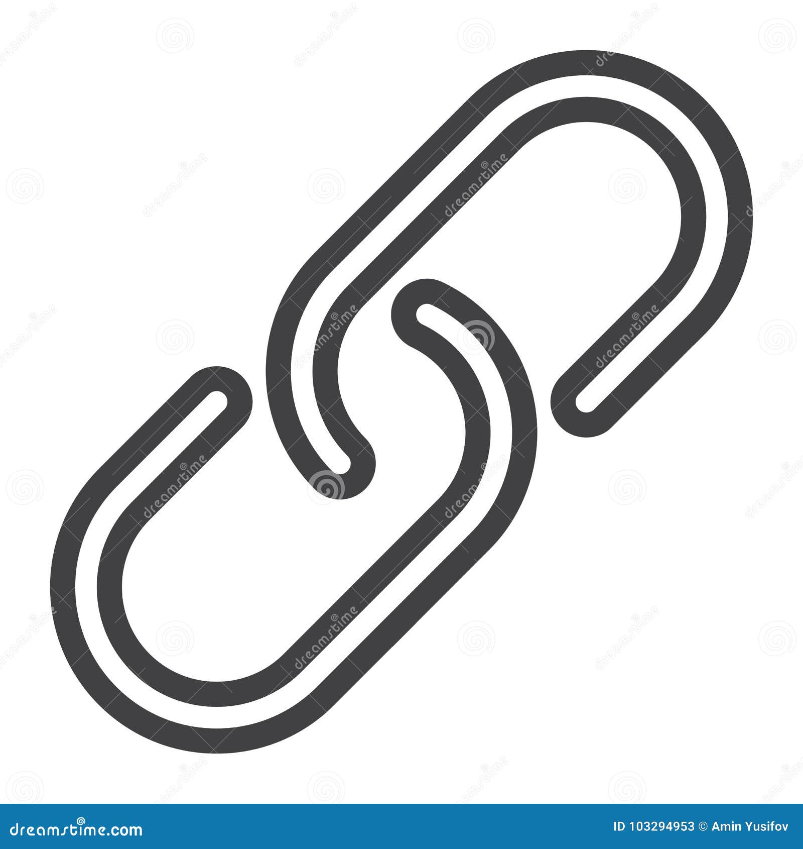 Chain Link Line Icon, Web and Mobile, Share Sign Stock Vector ...